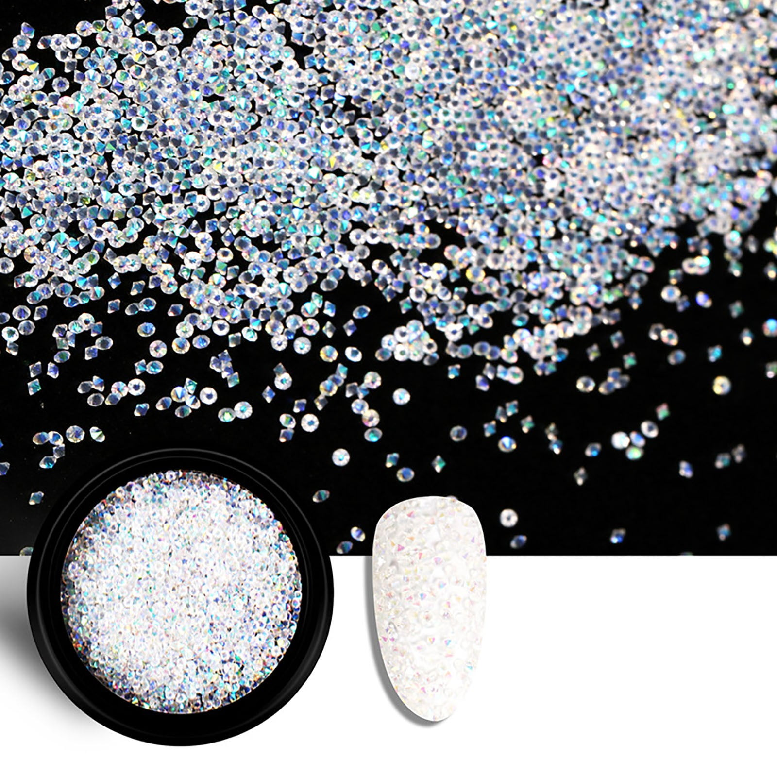 Kiuxbfg Nail Crystal Crushed Diamond Powder Nail Glitter Diamond Powder ...