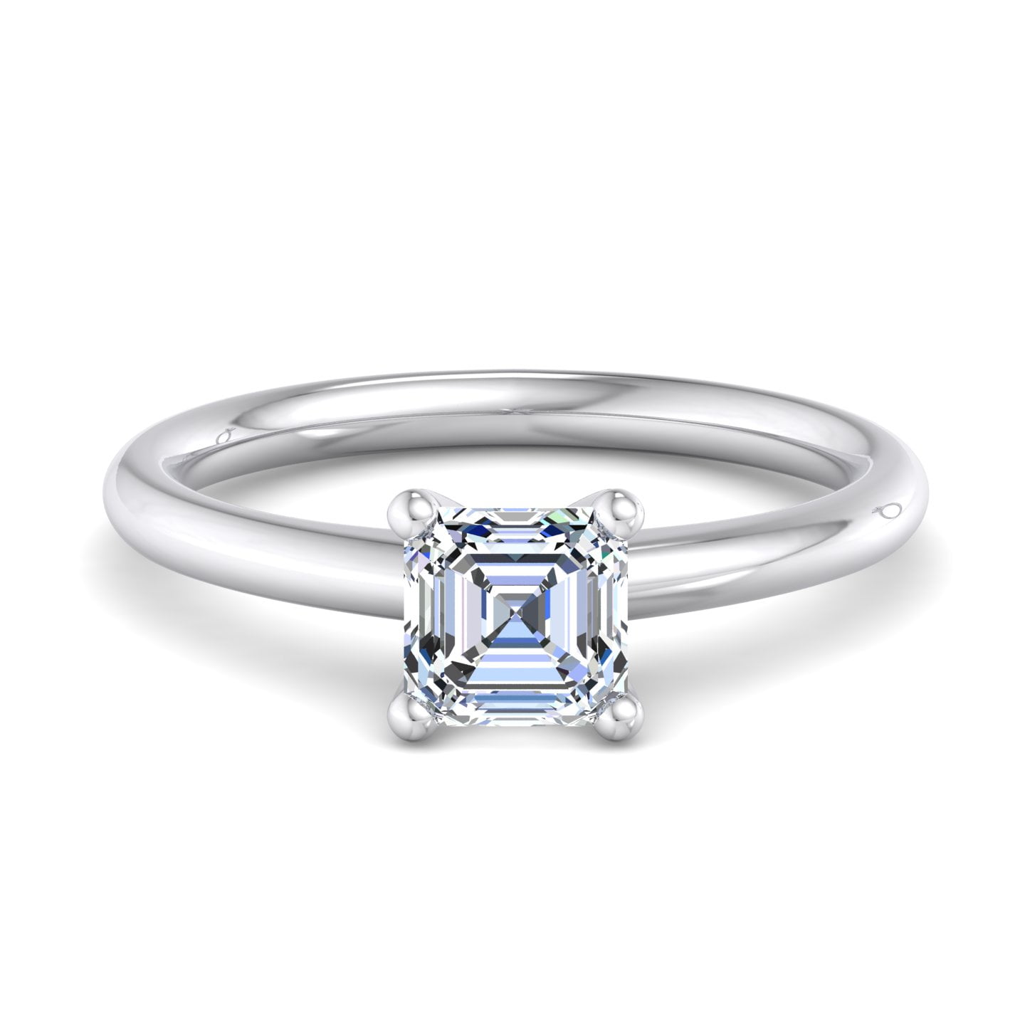 Kiva Jewel 1.66 Ct Lab Created Diamond Engagement Ring - Asscher Cut in ...