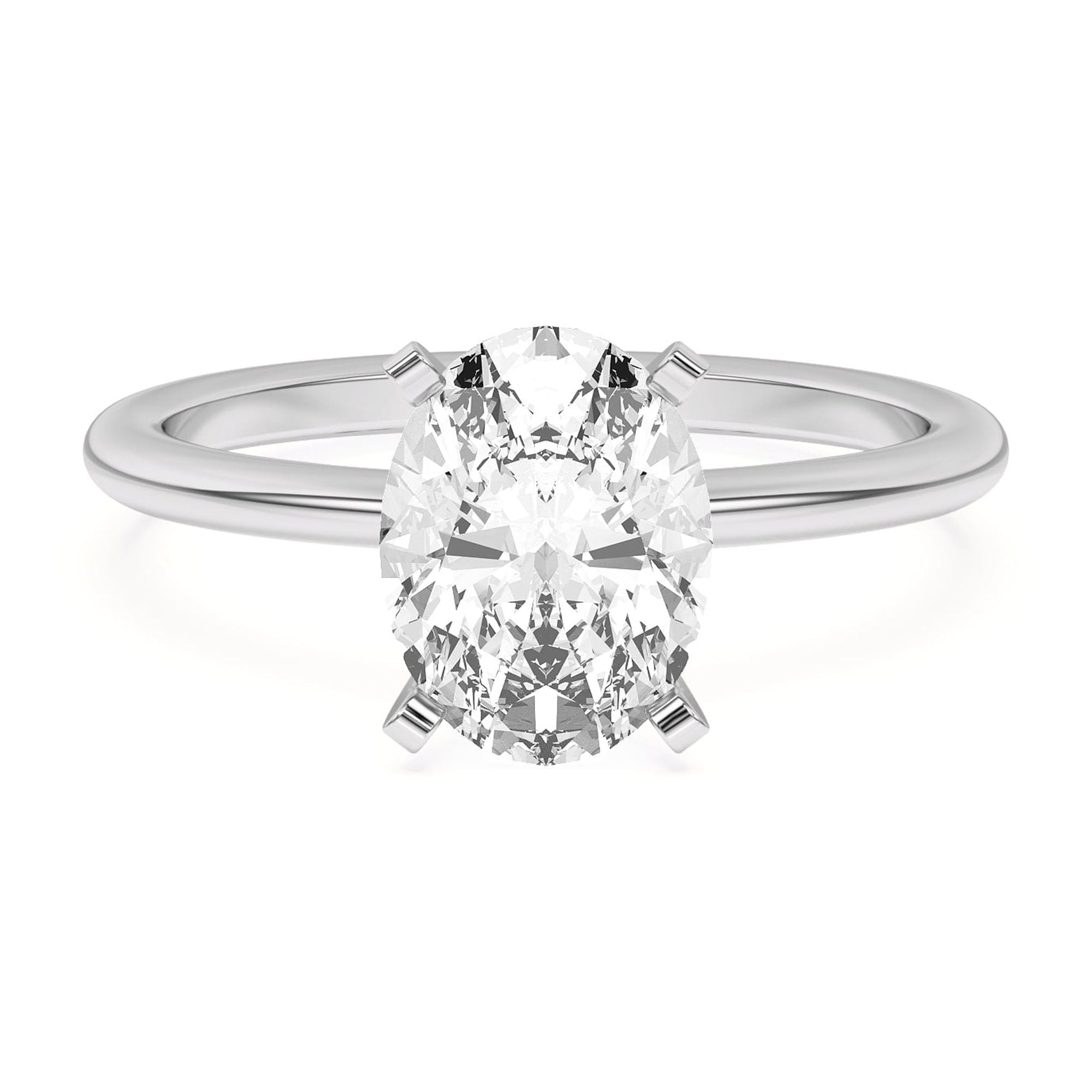 Kiva Jewel 1.77 Ct Lab Created Diamond Engagement Ring - Elegant Oval ...