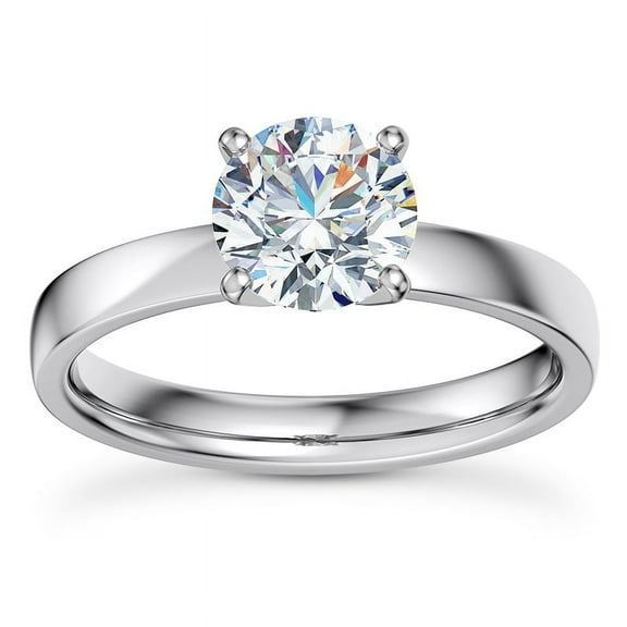 Kiva Jewel 14K White Gold Plated Split Shank Halo Ring - Asscher Cut 1. ...