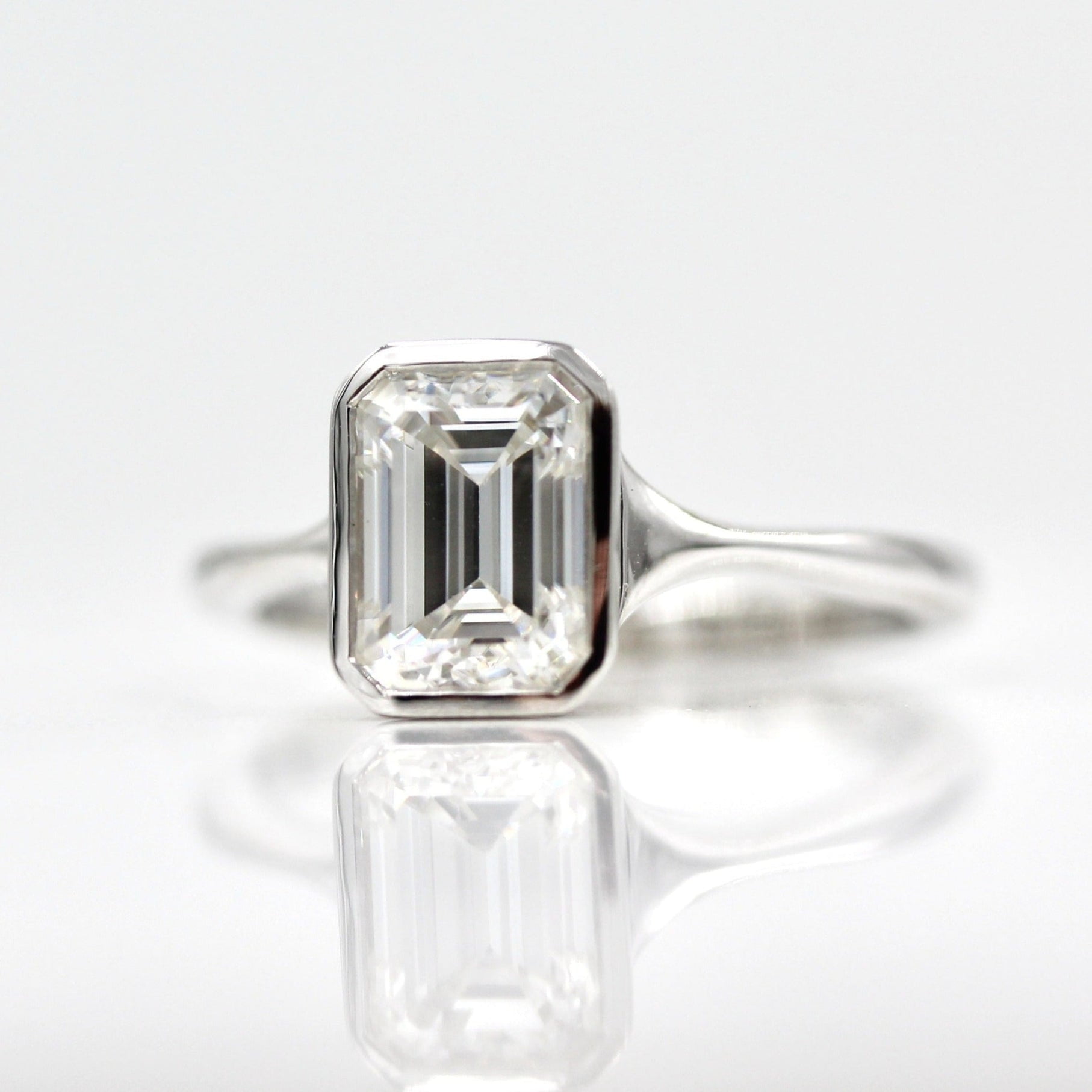 Kiva Jewel 1.69 Ct Emerald Cut Diamond Engagement Ring - Lab Created ...