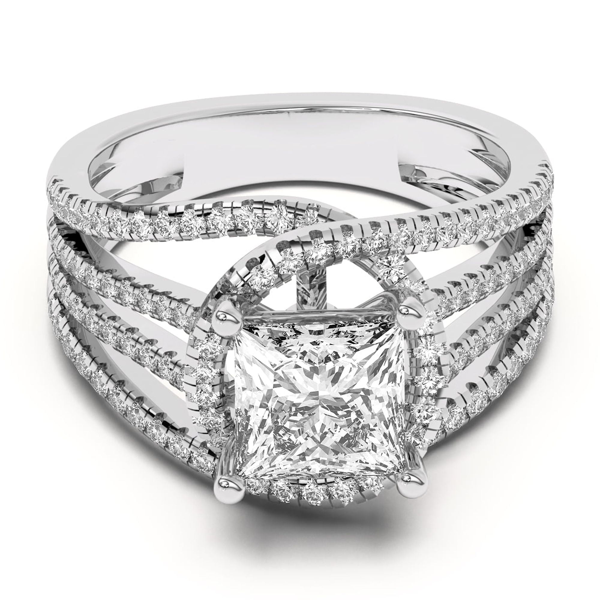 Kiva Jewel 1.77 Ct Moissanite Ring - Elegant Princess Cut Engagement ...