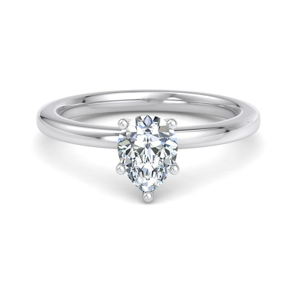 Kiva Jewel 14K White Gold Plated 1.54 Ct Lab Created Diamond Engagement ...