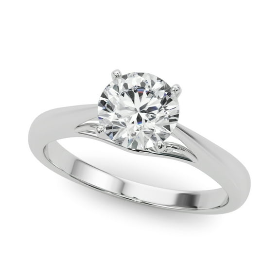 Kiva Jewel 14K White Gold Plated 1.54 Ct Lab Created Diamond Engagement ...