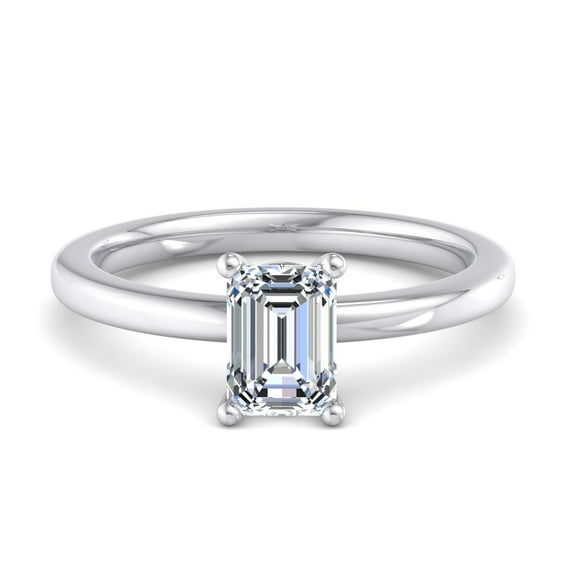 Kiva Jewel 14K White Gold Plated 1.54 Ct Lab Created Diamond Engagement ...