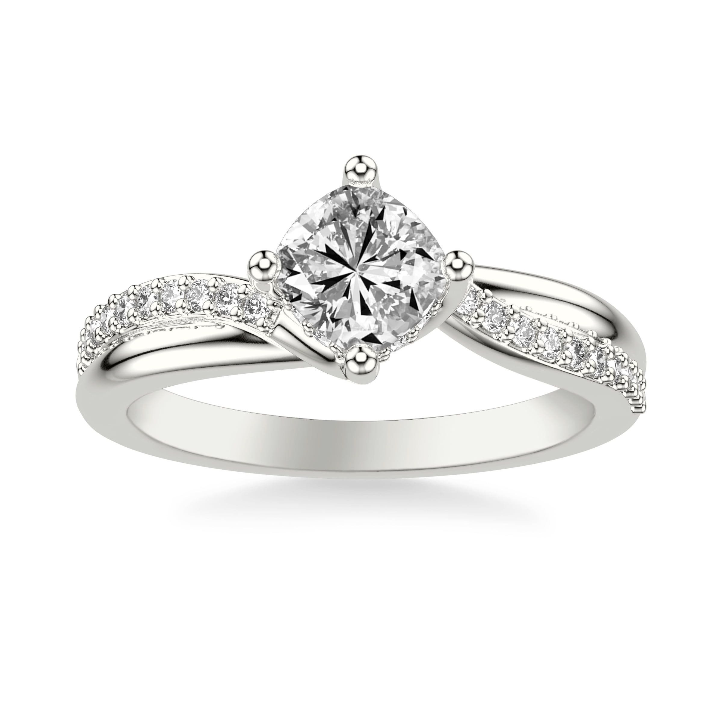 Kiva Jewel 14K White Gold Plated 1.66 Ct Moissanite Engagement Ring for ...