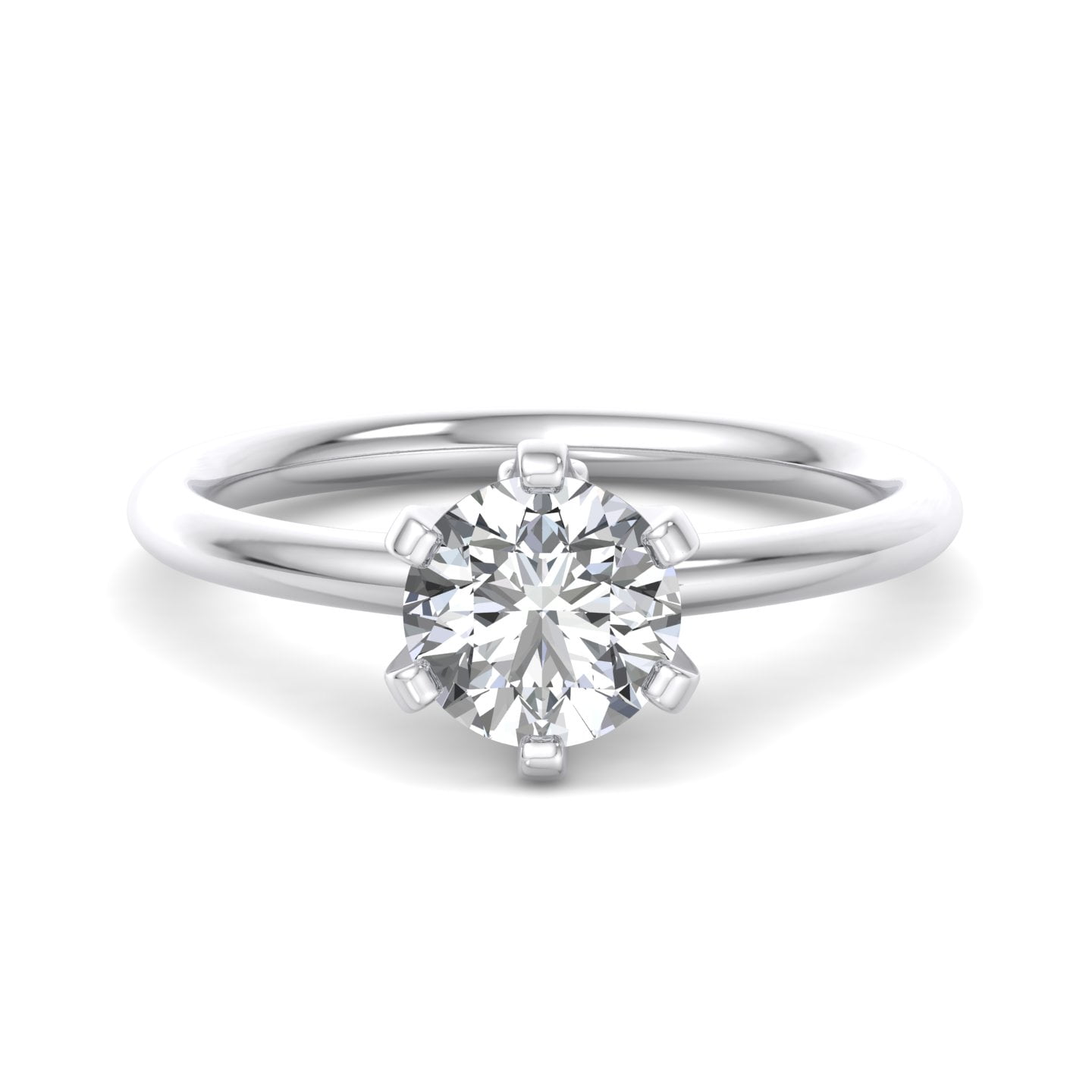 Kiva Jewel Round Cut Lab Created Diamond Engagement Ring for Women - Solitaire 1.66 Ct Diamond ...
