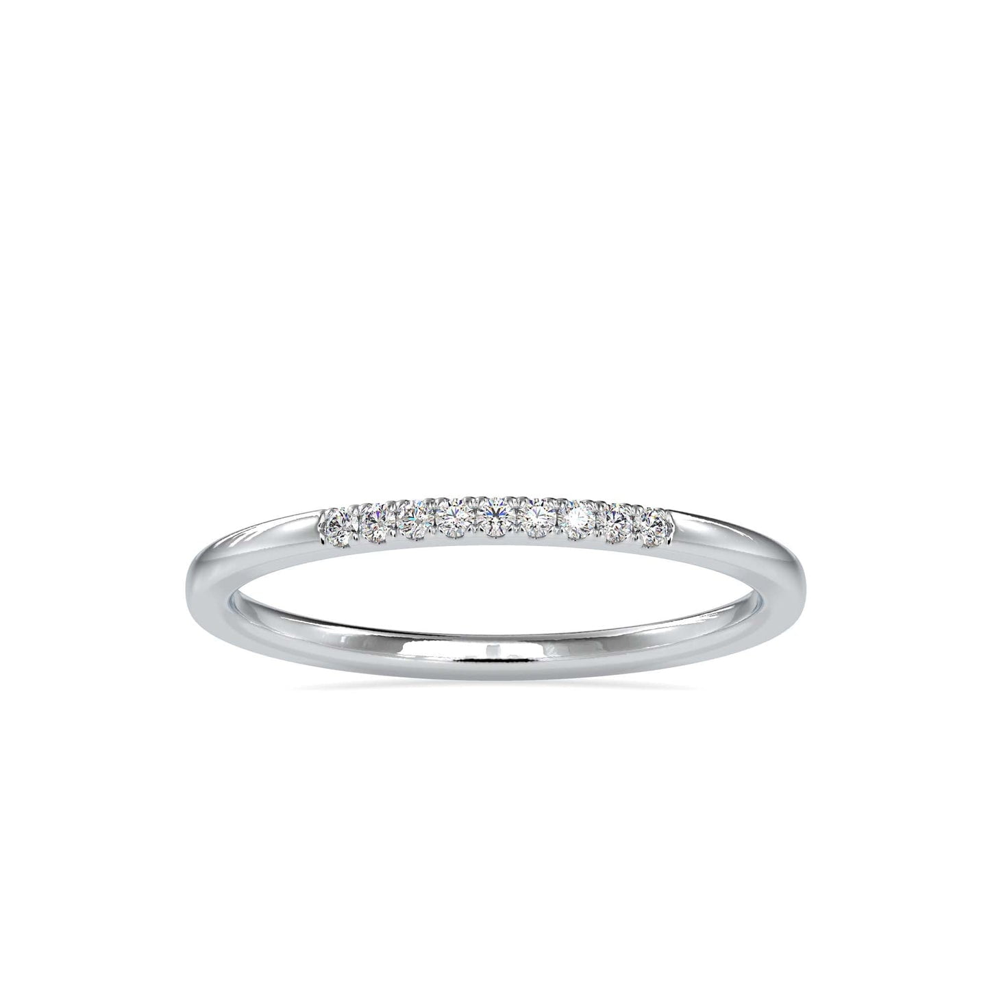 Kiva Jewel Women's Minimal Engagement Band - 0.55 Ct Round Cut Lab ...