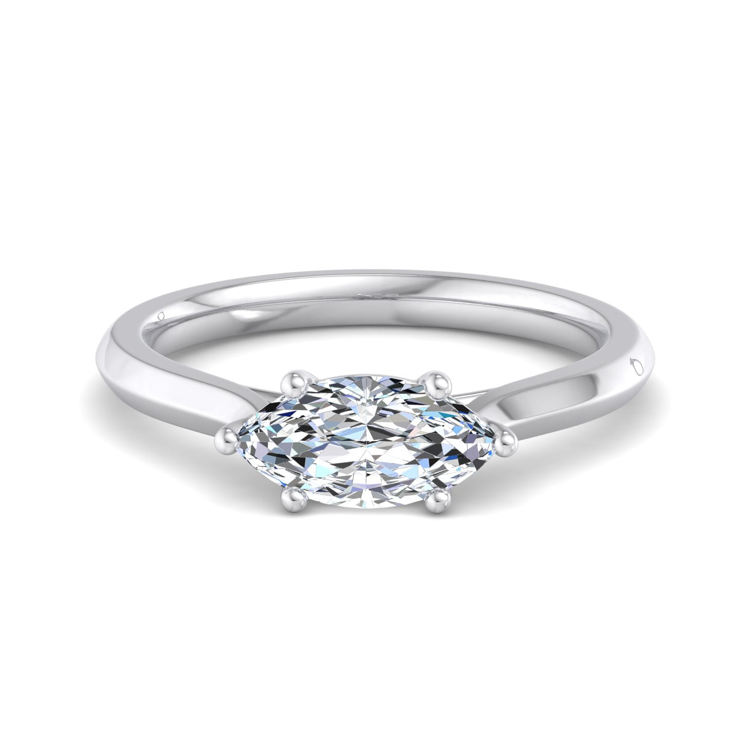 Kiva Jewelry 14K White Gold Over 1.77 Ct Marquise Cut Moissanite ...