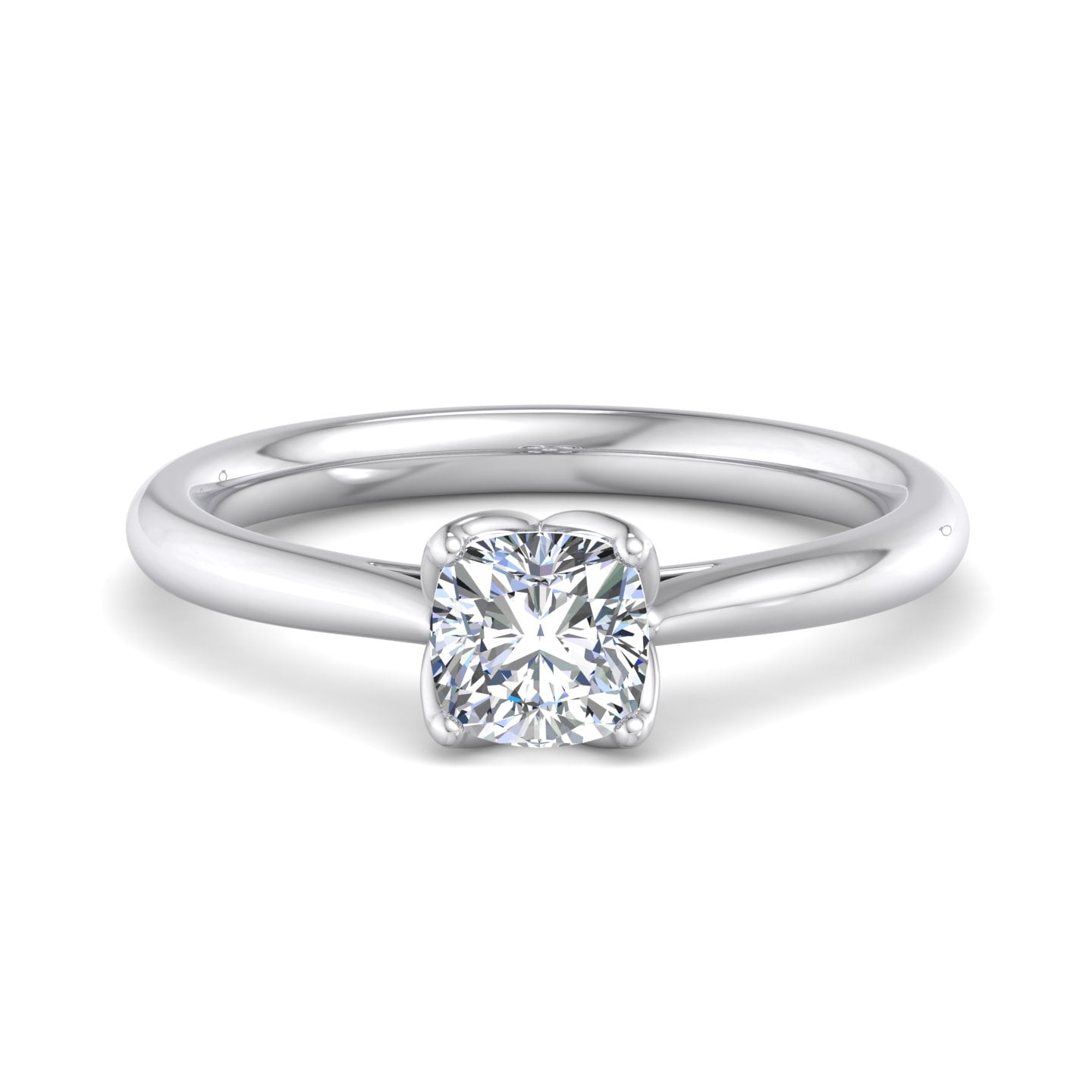Kiva Jewelry 14K White Gold Plated 1.66 Ct Moissanite Ring - Cushion ...