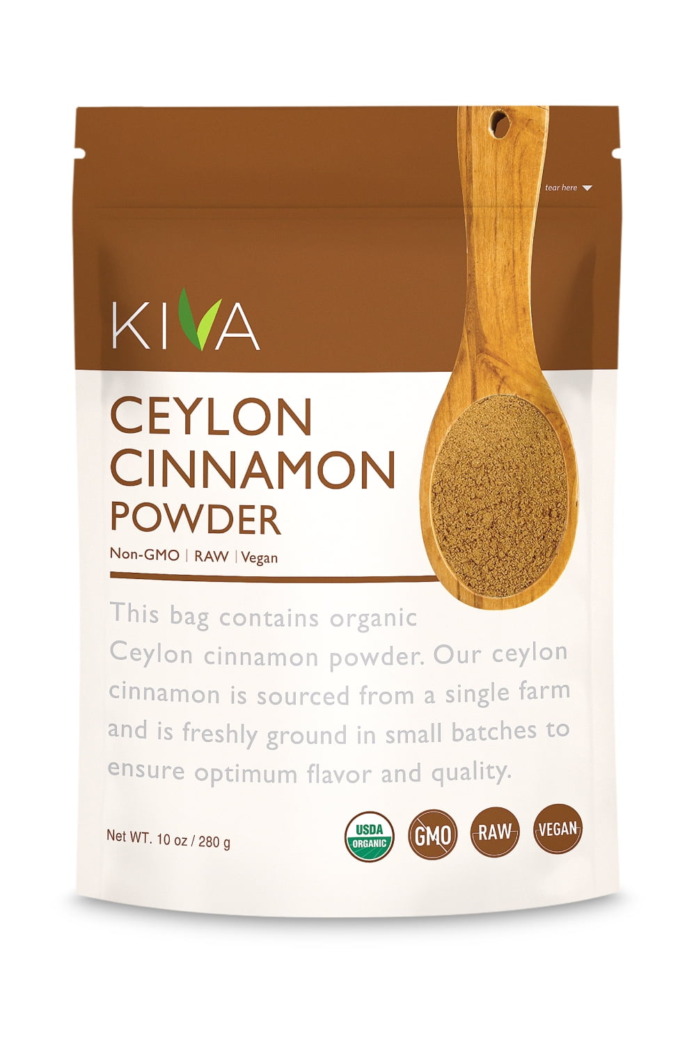Kiva Ceylon Cinnamon Powder, Freshly Ground, Vegan, 1/2 Pound Jumbo ...
