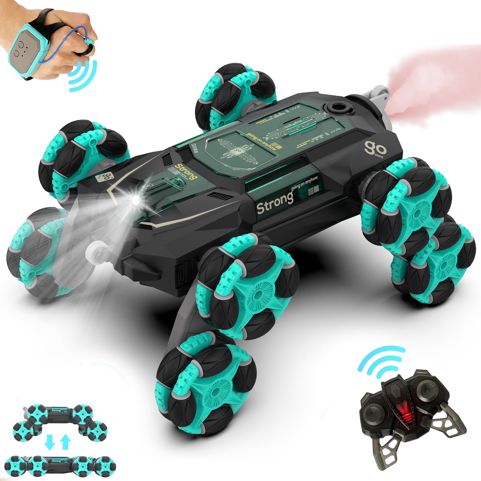 Kivdit RC Cars for Kids,8WD Remote Control Car with Gesture Sensing,RC ...