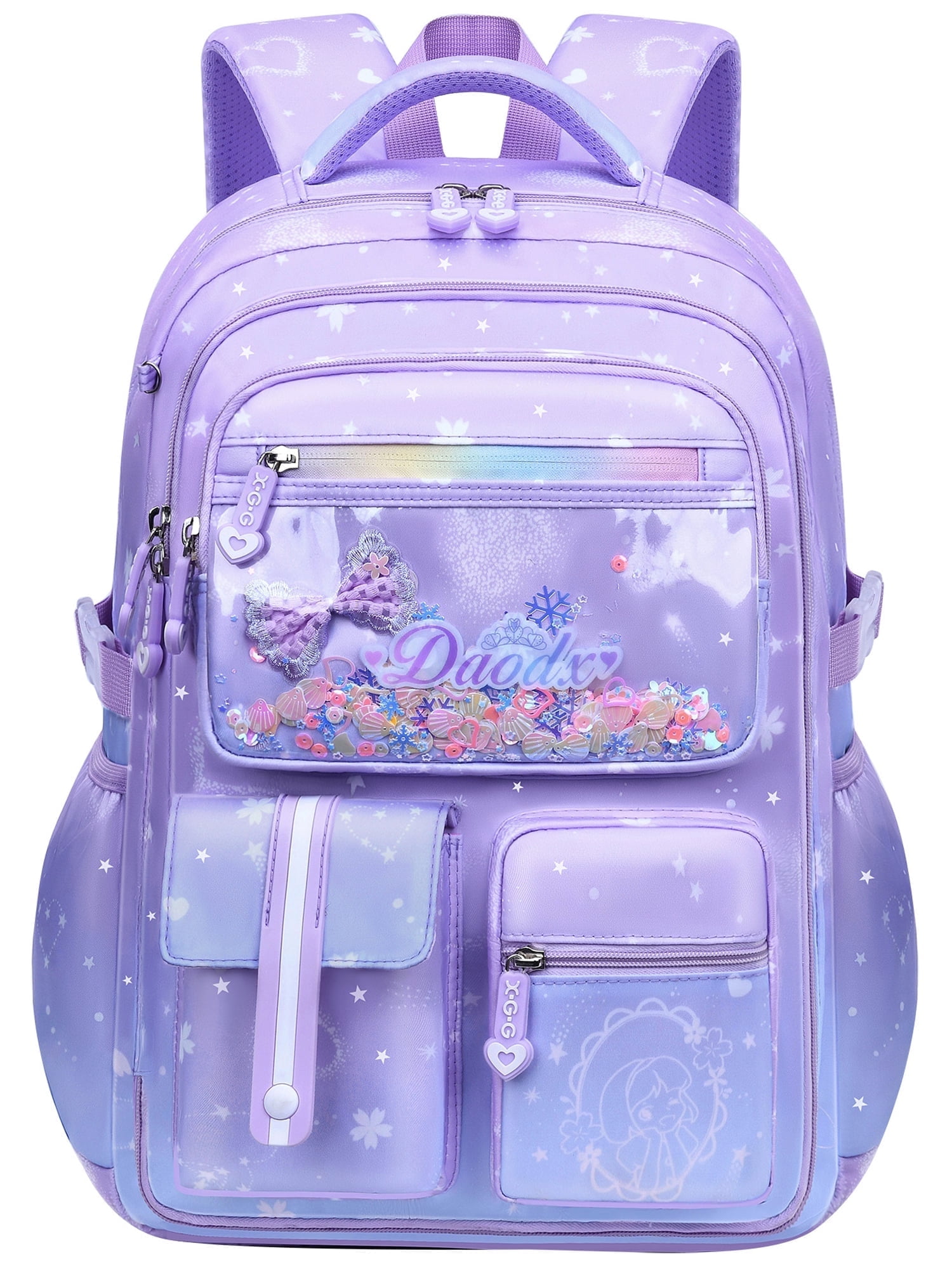 Kivdit School Backpack for Girls,Luminous School Bag for Kids Teens ...