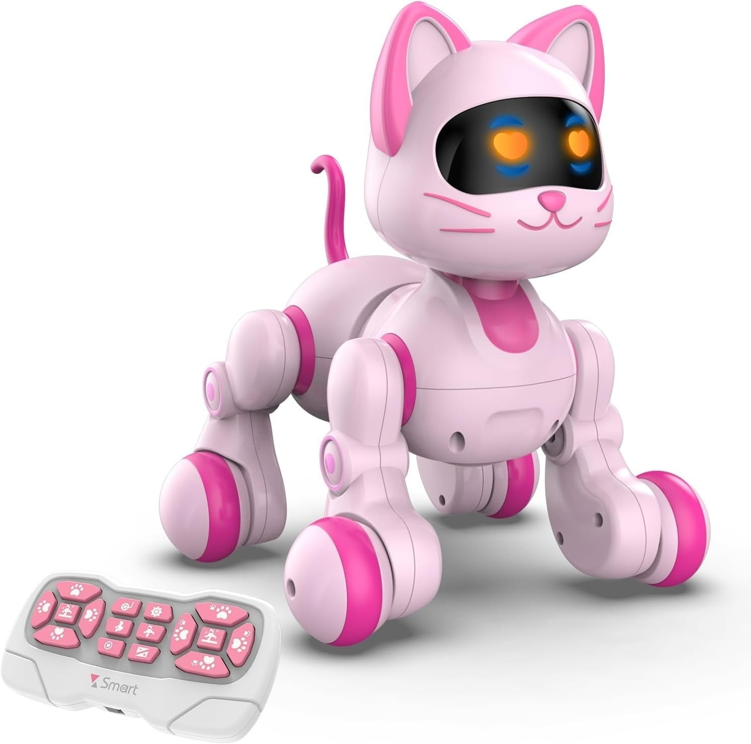 Kivdit Robot Cat Toys for Kids,Programmable Remote Control Robot Cat with Interactive Touch ...
