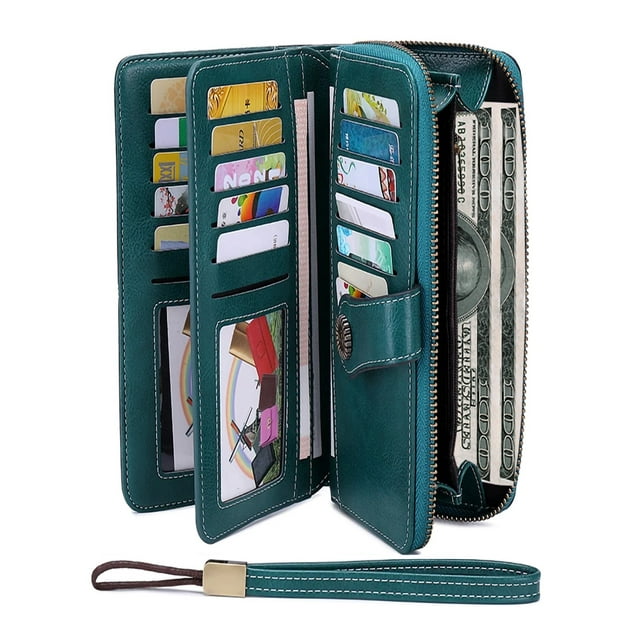 Kivdit Wallets for Women Genuine Leather Wallets Credit Card Holder ...