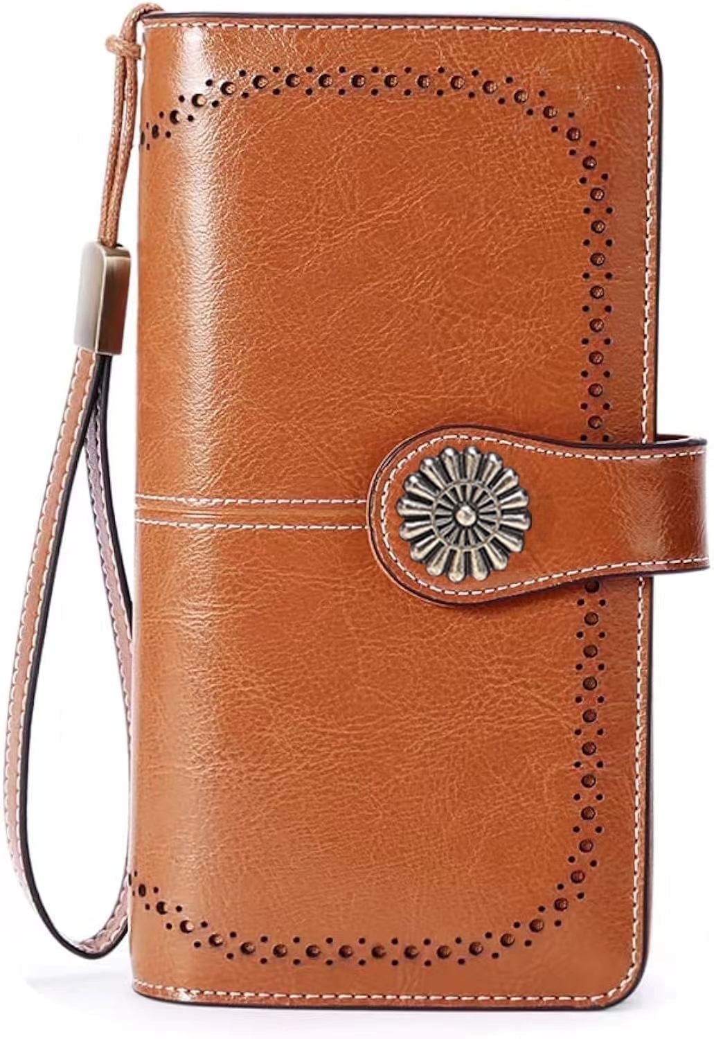 Kivdit Wallets for Women Genuine Leather Wallet Credit Card Holder with ...