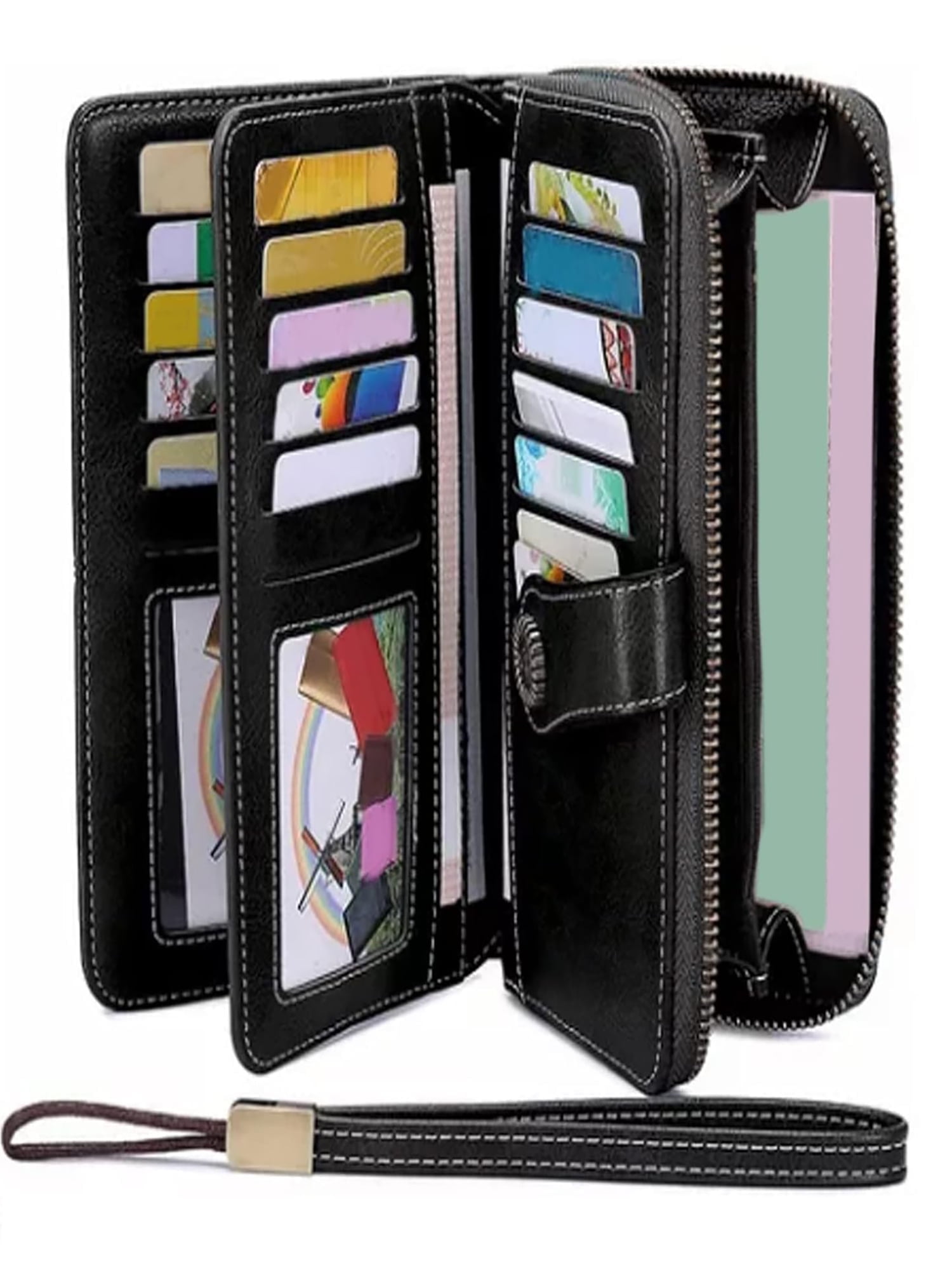 Kivdit Wallets for Women Genuine Leather Wallet Credit Card Holder with ...