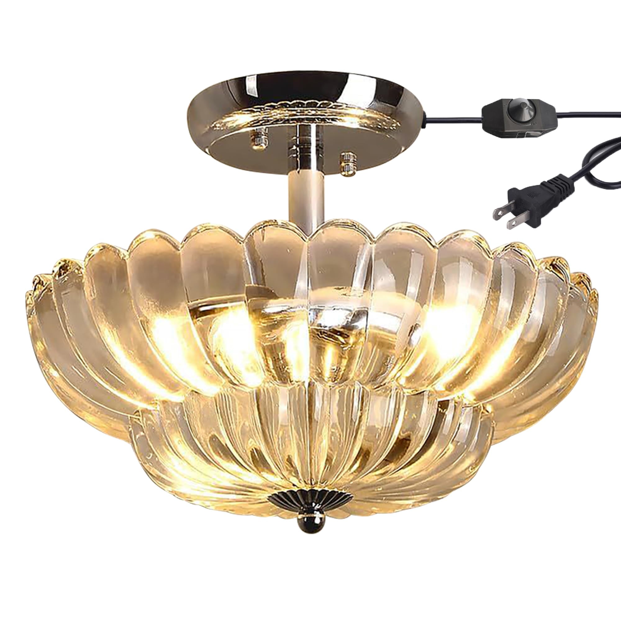 Kiven 11.8in Flush Mount Ceiling Light Fixture Dimmable, 3-Light Anti ...