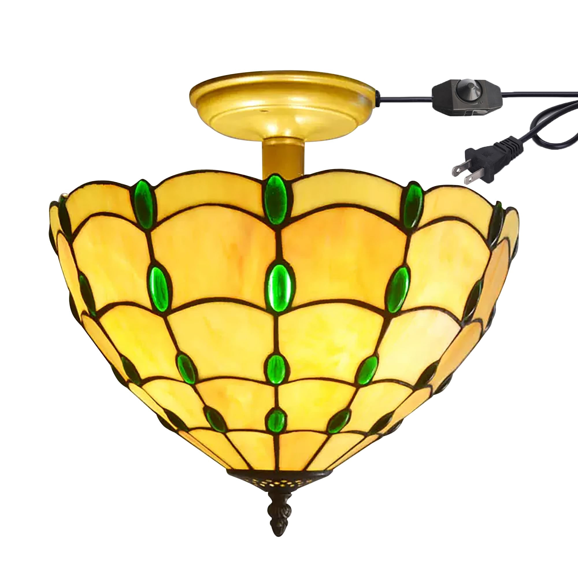 Kiven 13.8in Flush Mount Ceiling Light Fixture Dimmable, 3-Light Anti ...