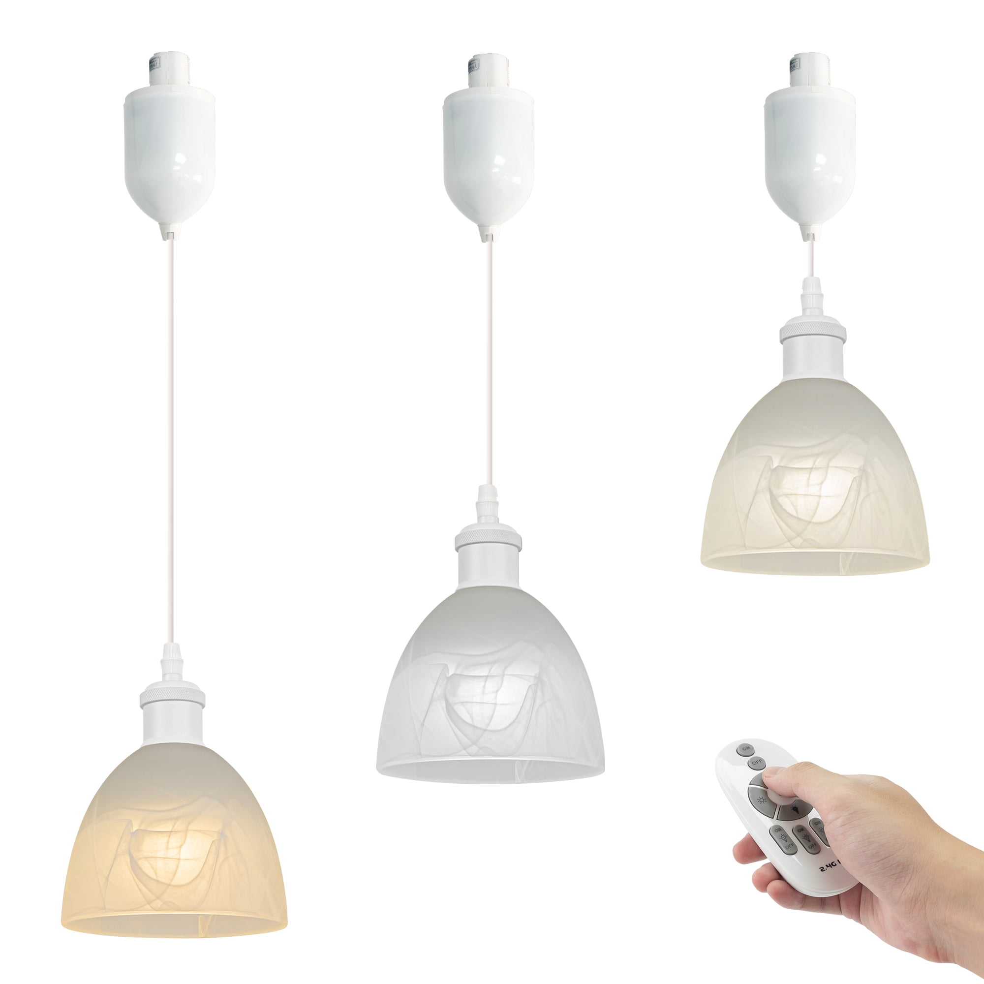 Kiven 3-Light H-Type track lighting pendants Adjustable Height,Modern h ...