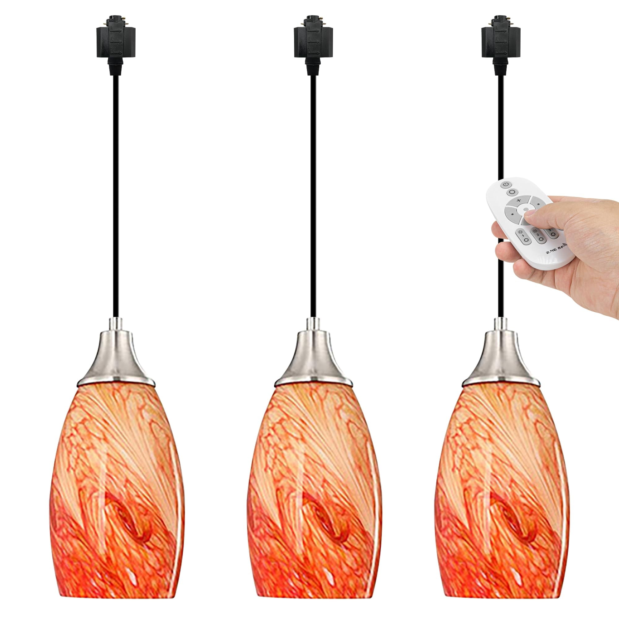 Kiven 3-Light H-Type track lighting pendants Dimmable,Modern h track ...