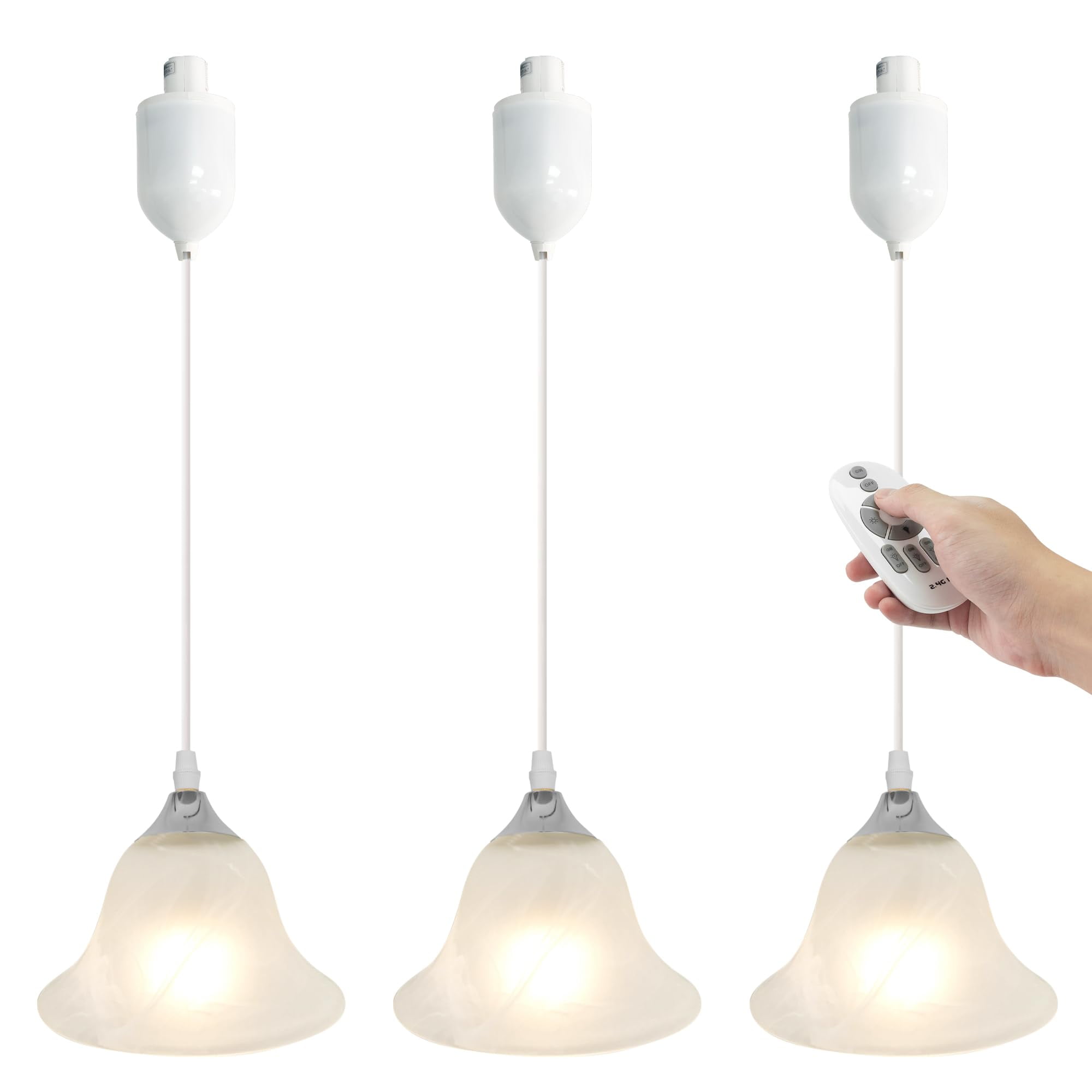 Kiven 3-Light J-Type Track Lighting Pendants Adjustable Height,Modern J ...