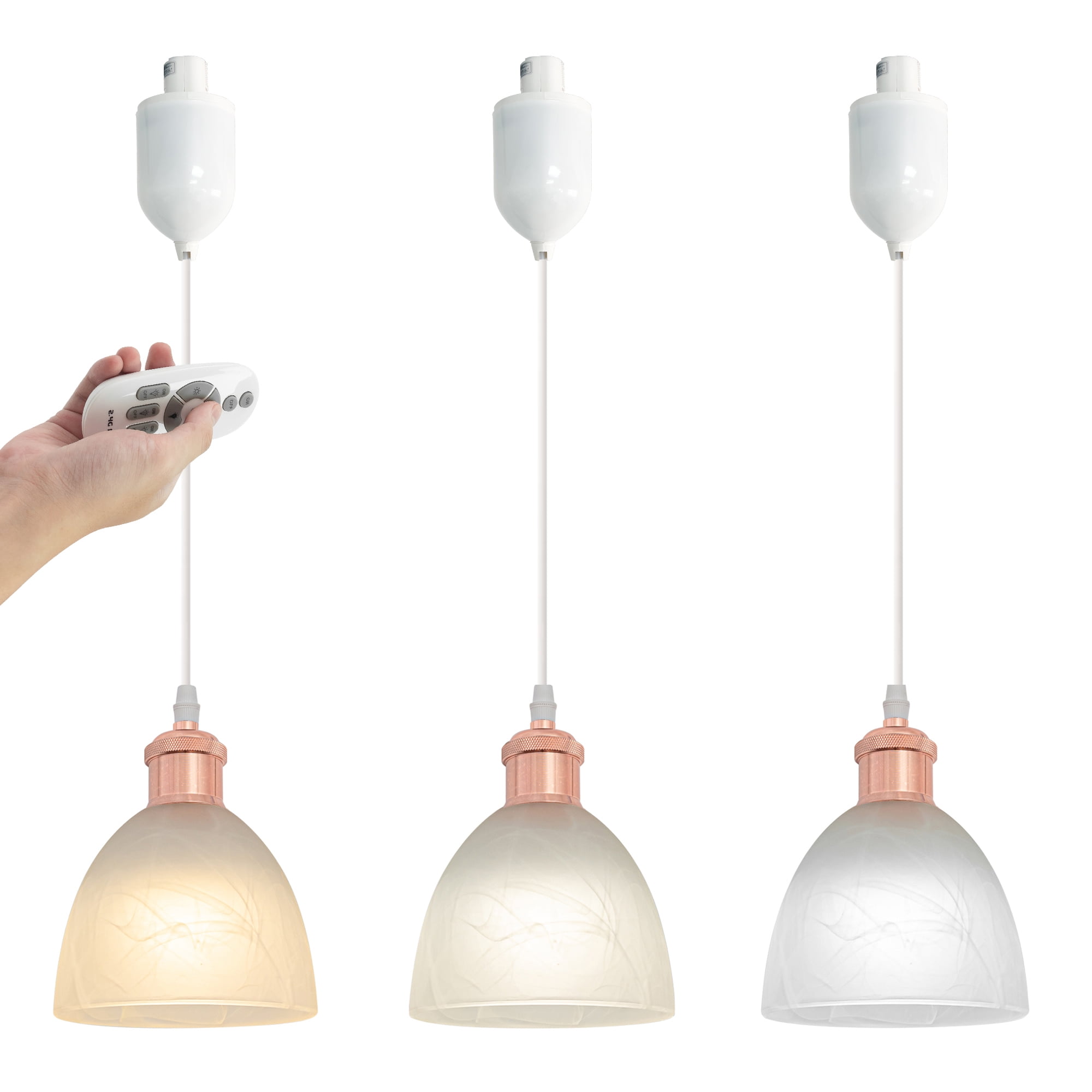 Kiven 3-Light J-Type track lighting pendants Adjustable Height,Modern J ...