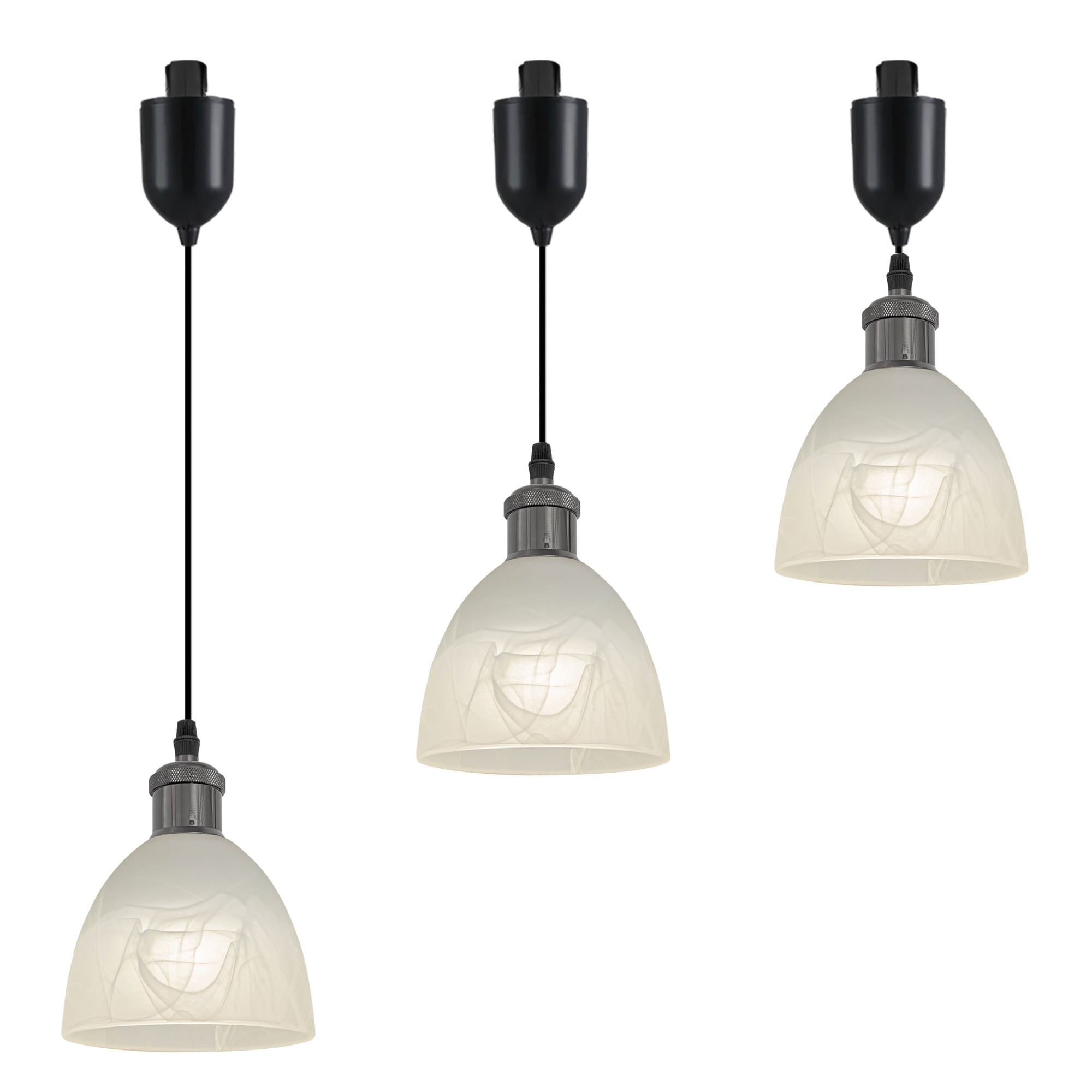 Kiven 3-Light J-Type track lighting pendants Adjustable Height,Modern J ...