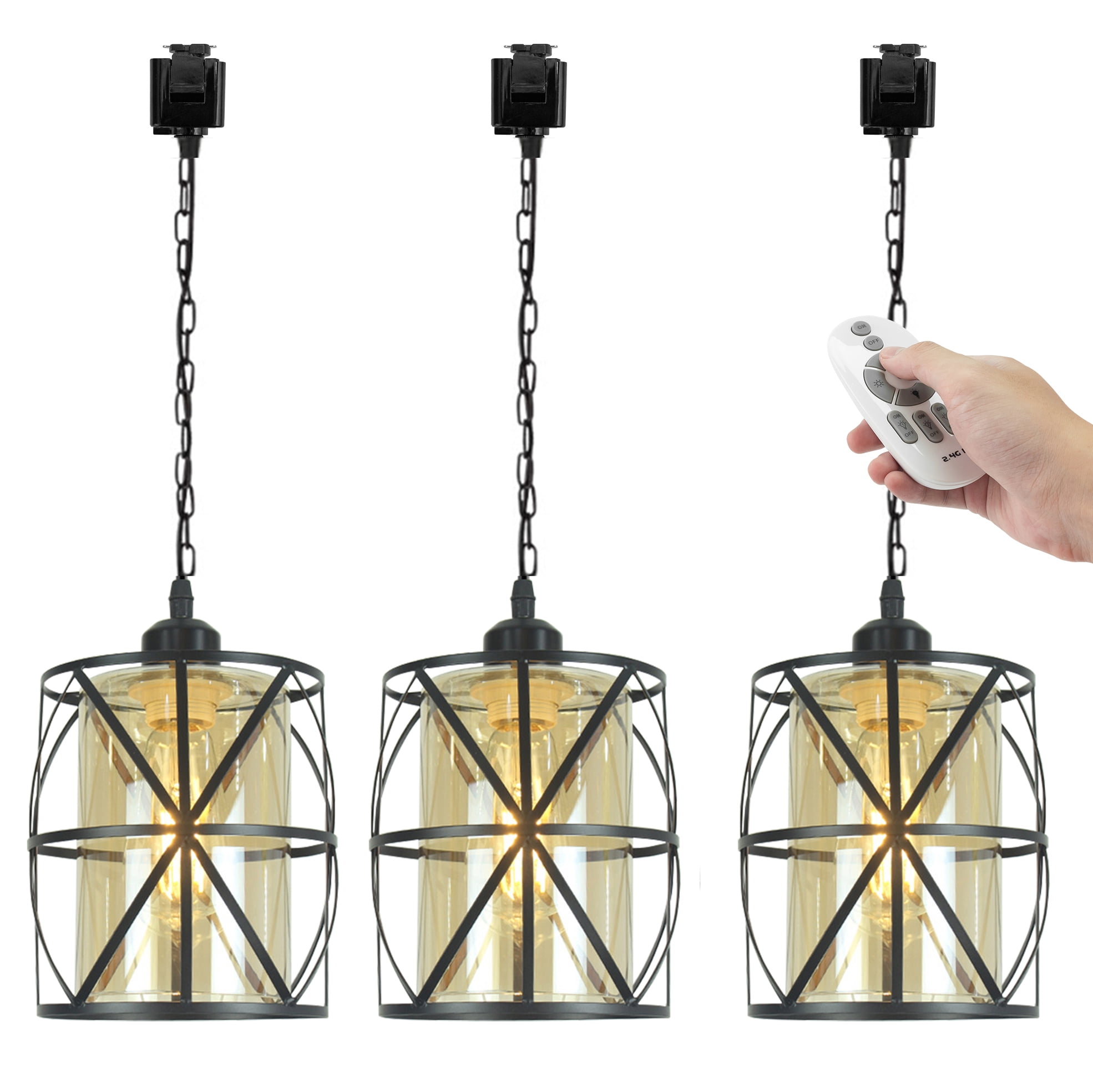 Kiven 3-Light J-Type track lighting pendants,Modern J track pendant ...