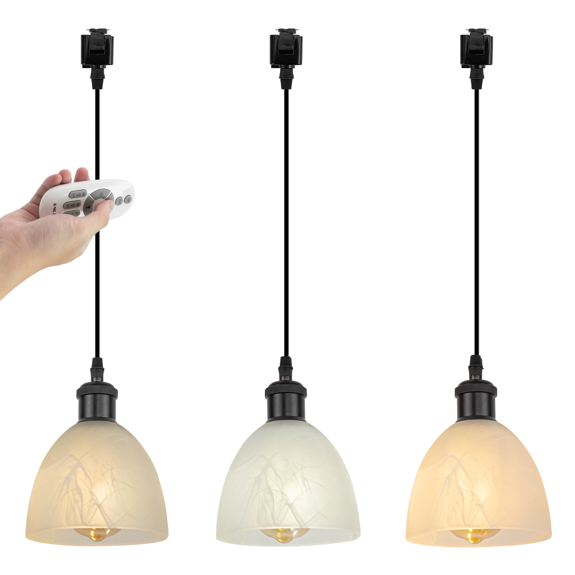 Kiven 3-Light J-Type track lighting pendants,Modern J track pendant ...