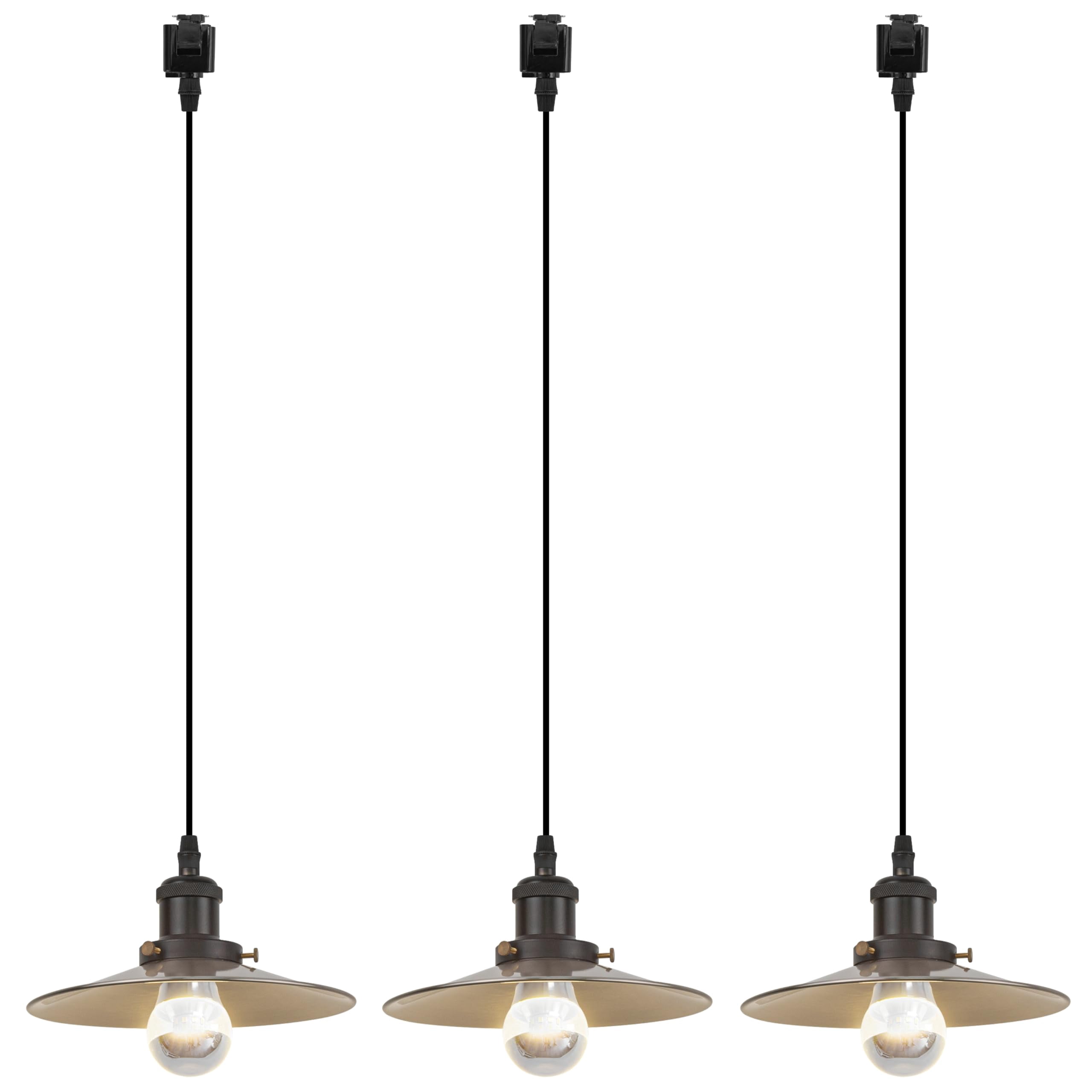 Kiven Anti Glare J-Type Track Lighting Pendants, 3-Light J Track ...