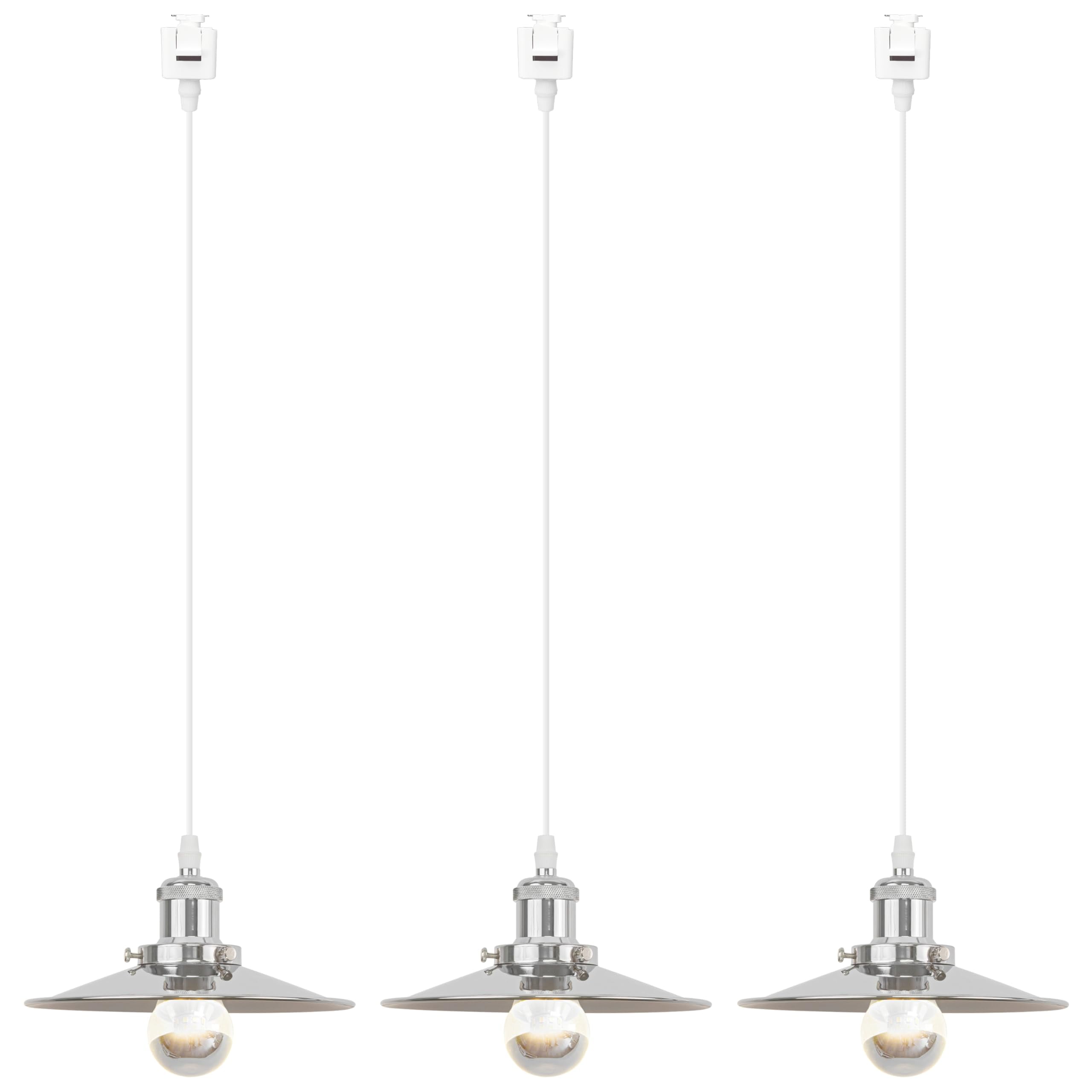 Kiven Anti Glare J-Type Track Lighting Pendants, 3-Light J Track ...
