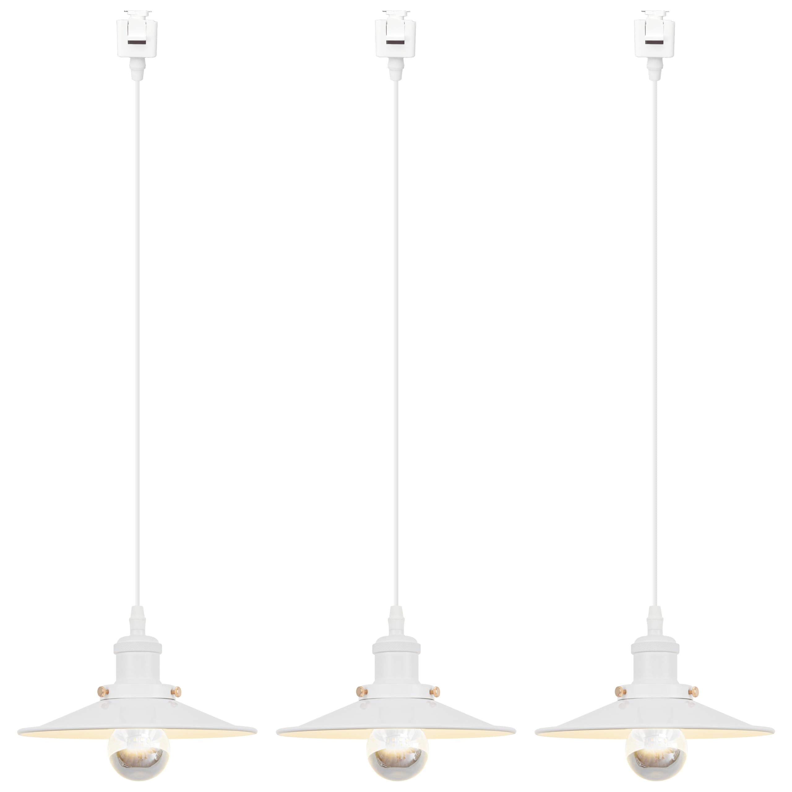 Kiven Anti Glare J-Type Track Lighting Pendants, 3-Light J Track ...