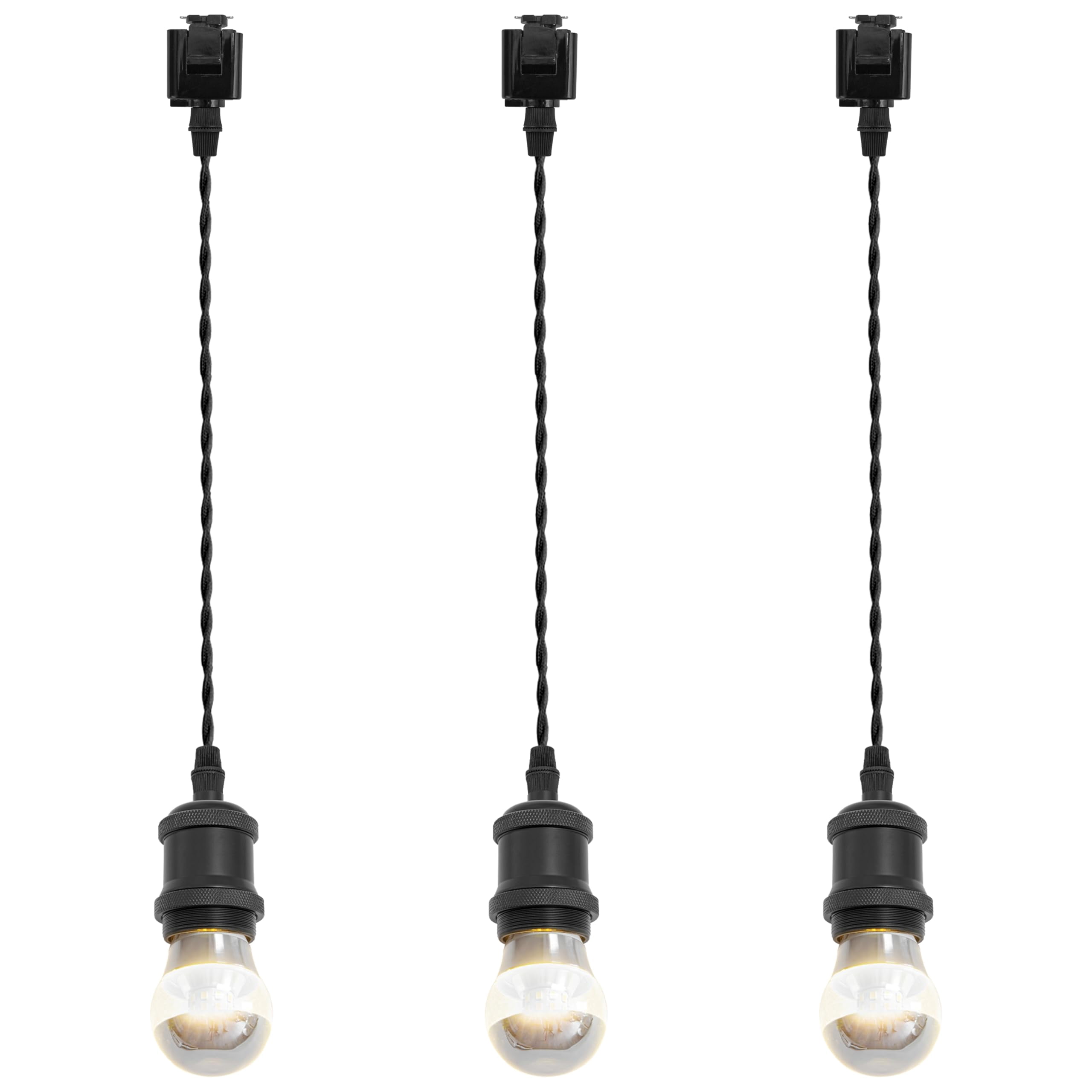 Kiven Anti Glare J-Type Track Lighting Pendants, 3-Light J Track ...