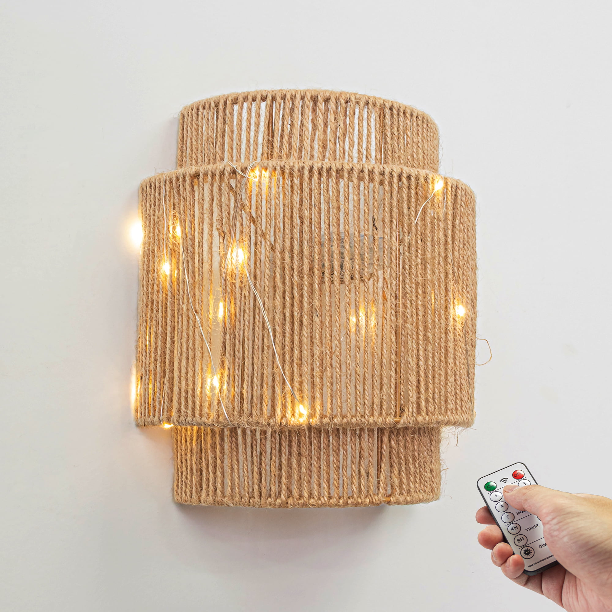 Kiven Battery Operated Farmhouse Wall Sconces with Remote Control ...