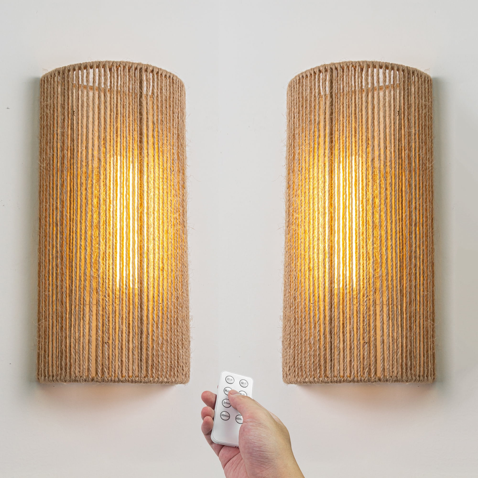 Kiven Battery Operated Farmhouse Wall Sconces with Remote Control ...