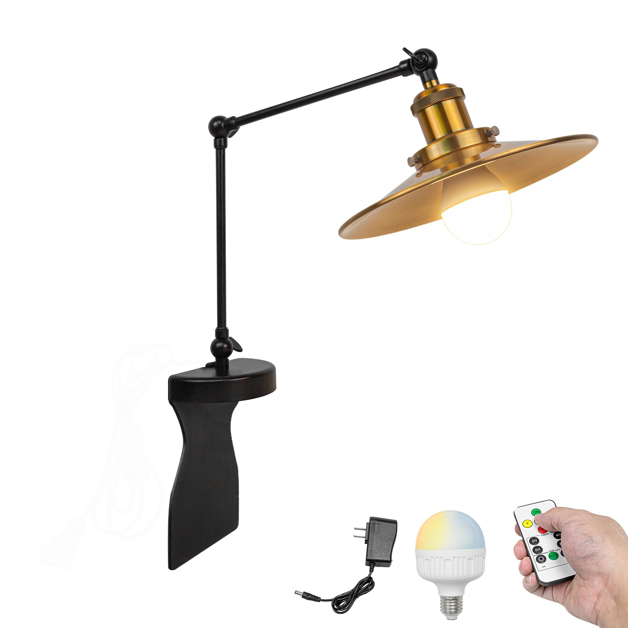 Kiven Battery Operated Headboard Reading Light, Dimmable LED Book ...