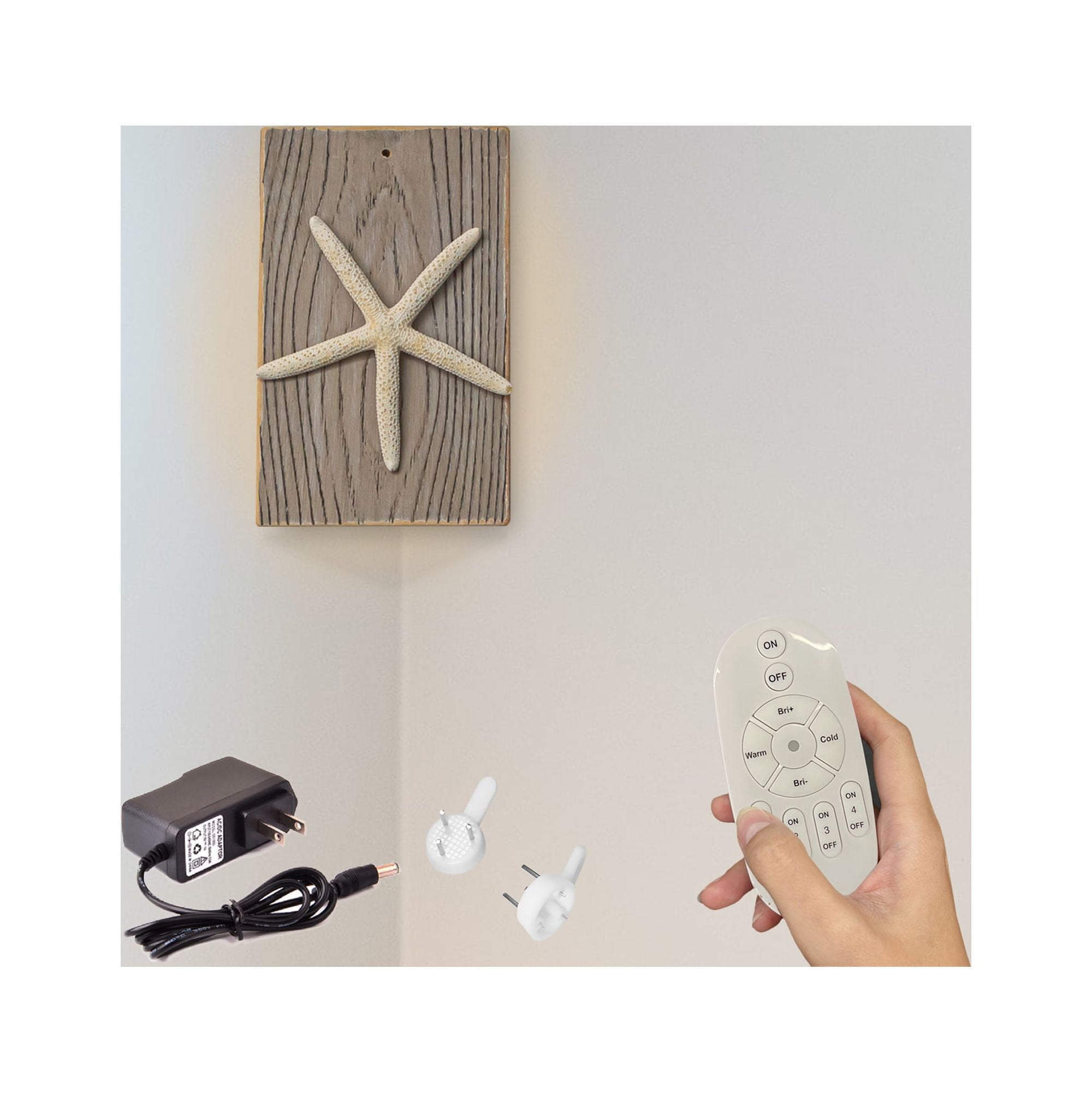 Kiven Battery Operated Wall Lamp with Remote Control,Rechargeable Wall ...