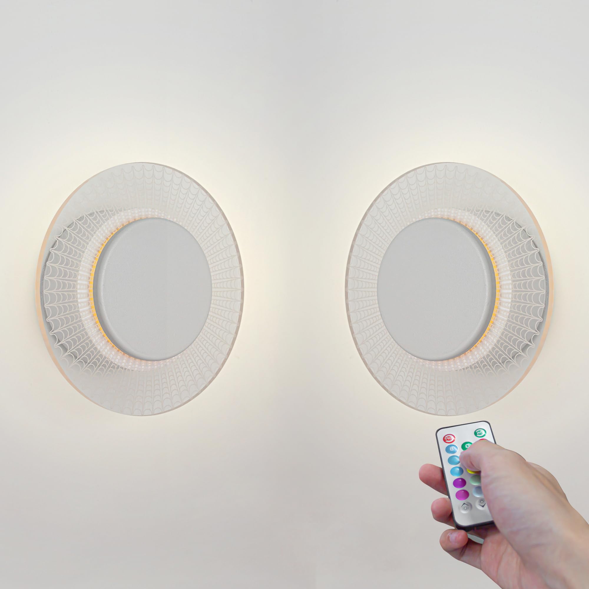 Kiven Battery Operated Wall Sconce with Remote Control,Acrylic Wireless ...