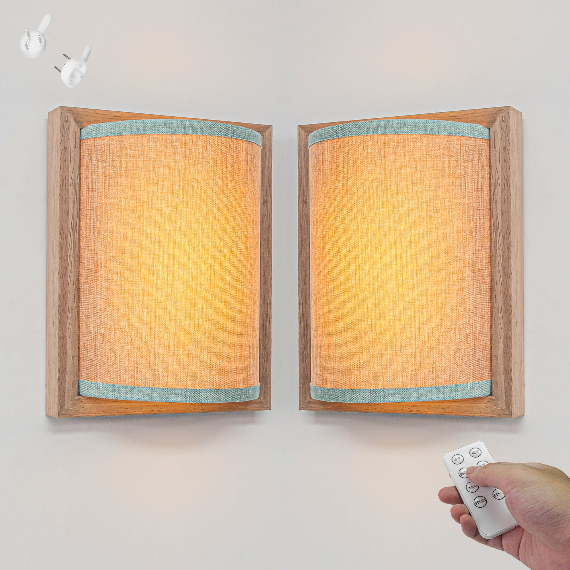 Kiven Battery Operated Wall Sconces with Remote Control,3 Colors Changing,Rechargeable Wall ...