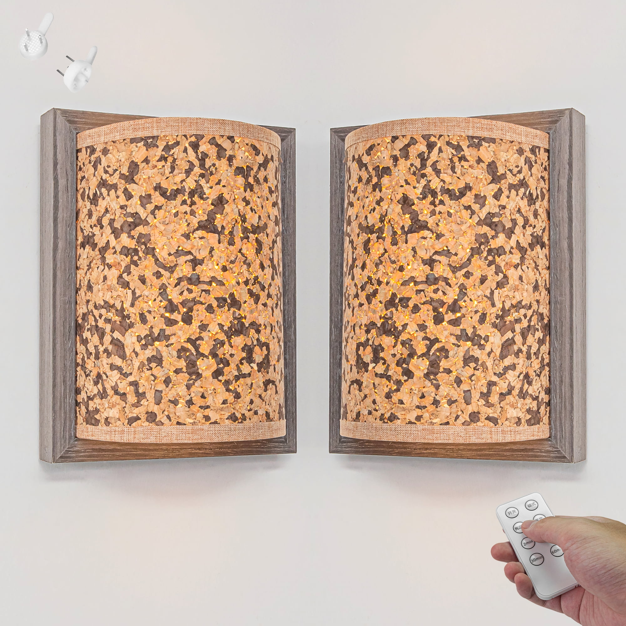 Kiven Battery Operated Wall Sconces with Remote Control,3 Colors ...