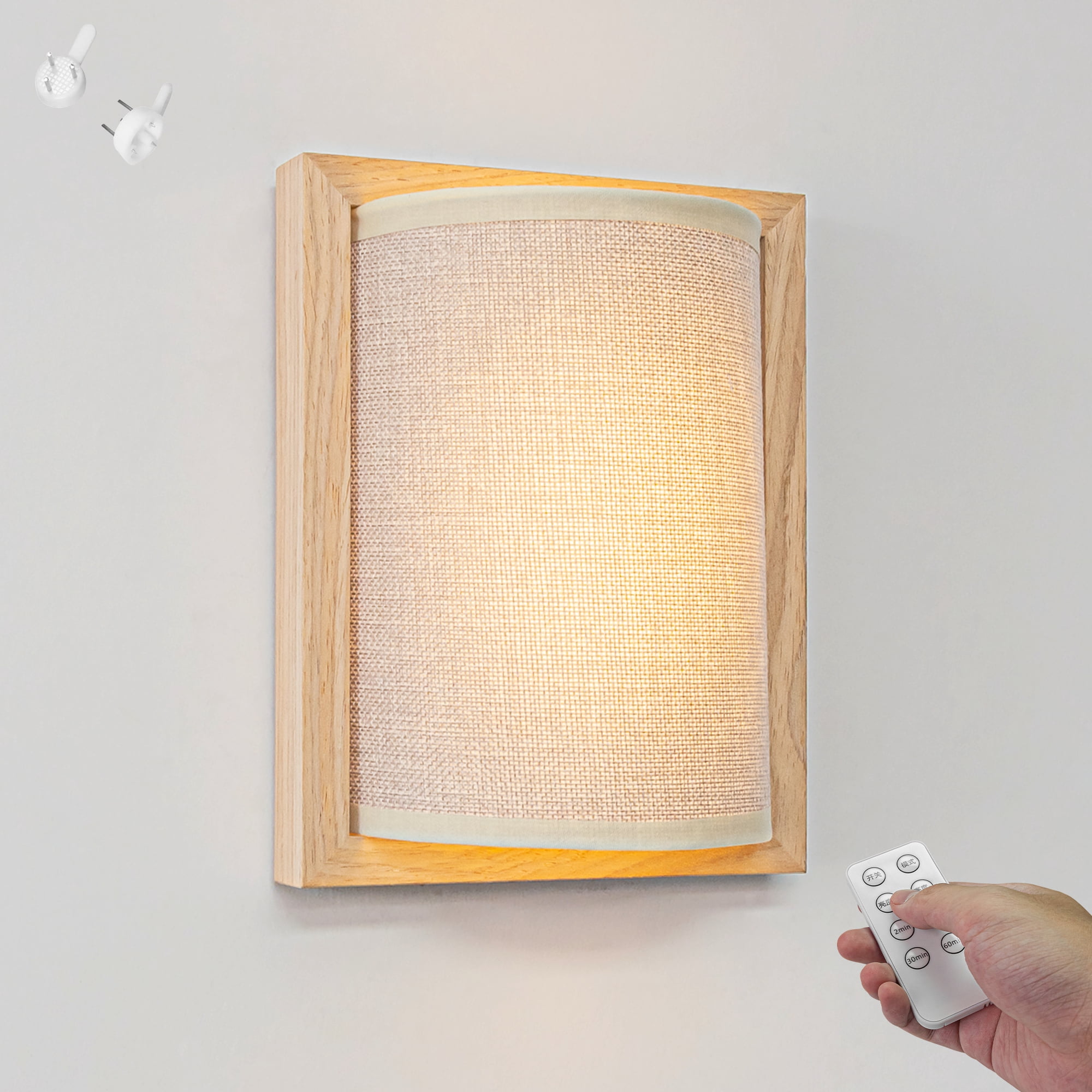 Kiven Battery Operated Wall Sconces with Remote Control,3 Colors ...