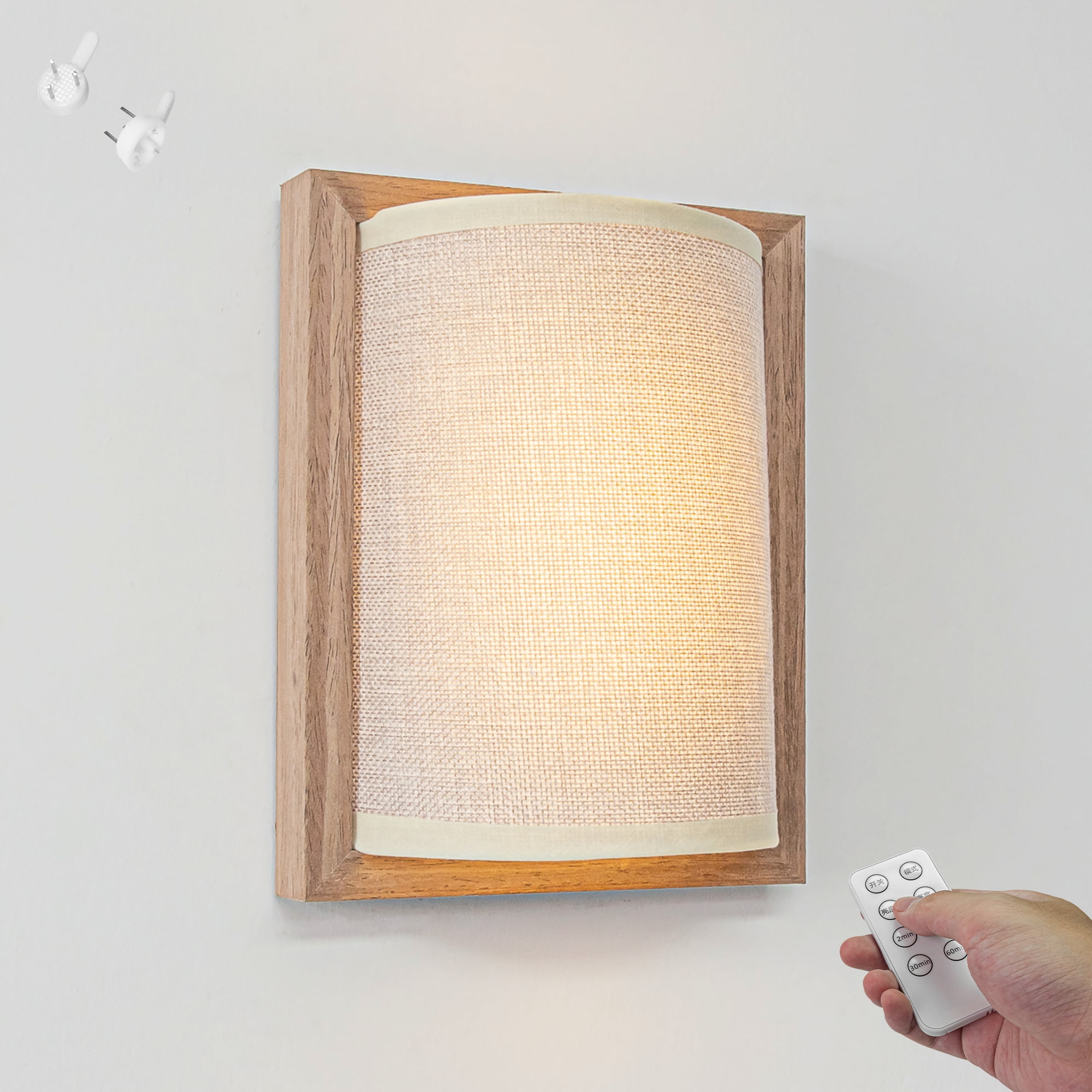 Kiven Battery Operated Wall Sconces with Remote Control,3 Colors Changing,Rechargeable Wall ...