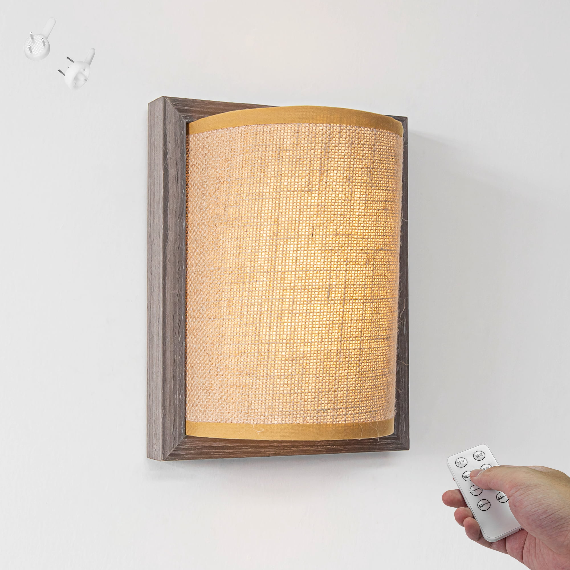 Kiven Battery Operated Wall Sconces with Remote Control,3 Colors ...
