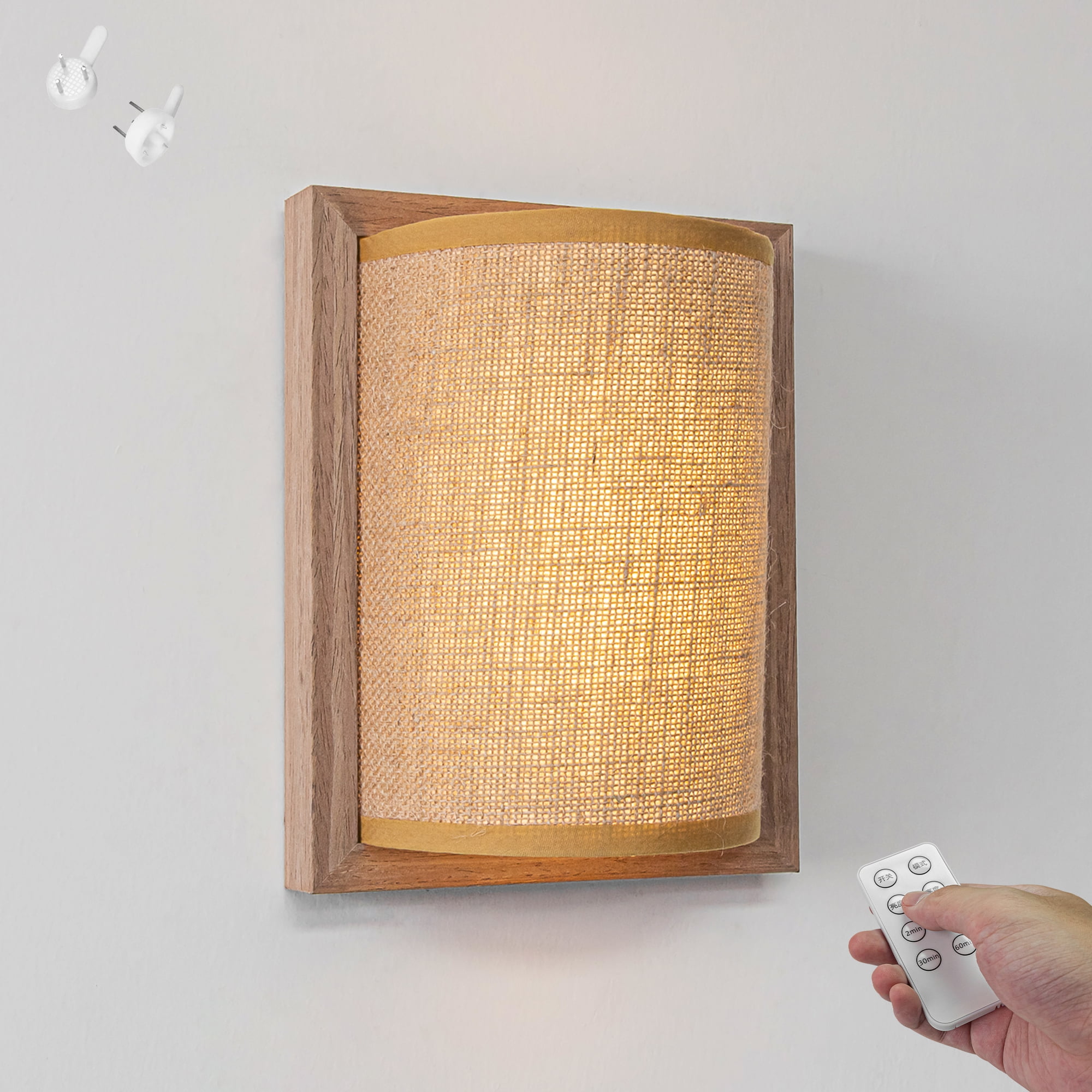 Kiven Battery Operated Wall Sconces with Remote Control,3 Colors ...