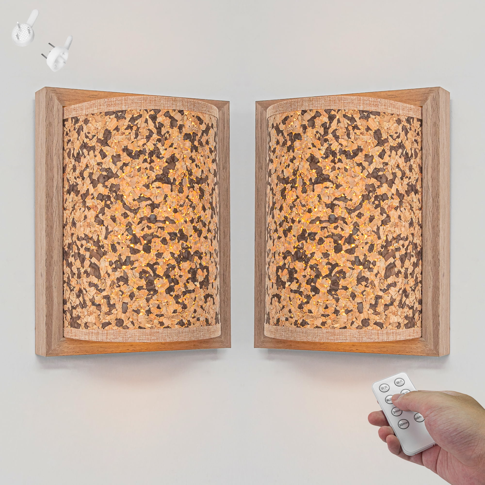 Kiven Battery Operated Wall Sconces with Remote Control,3 Colors Changing,Rechargeable Wall ...