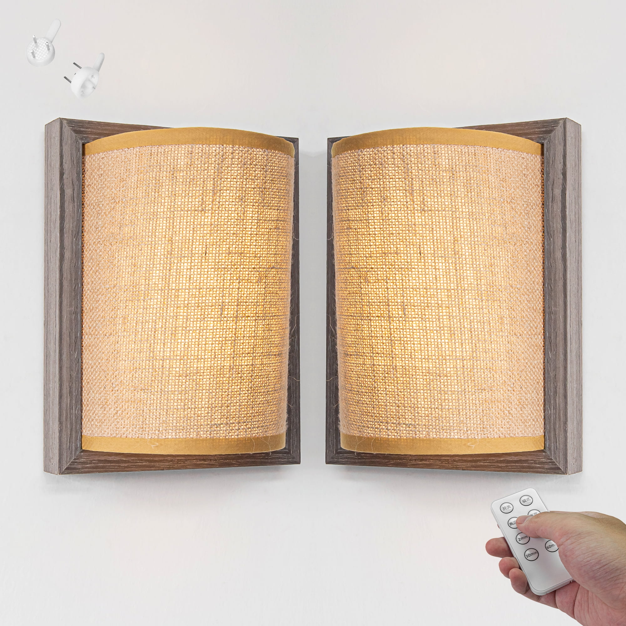 Kiven Battery Operated Wall Sconces with Remote Control,3 Colors Changing,Rechargeable Wall ...