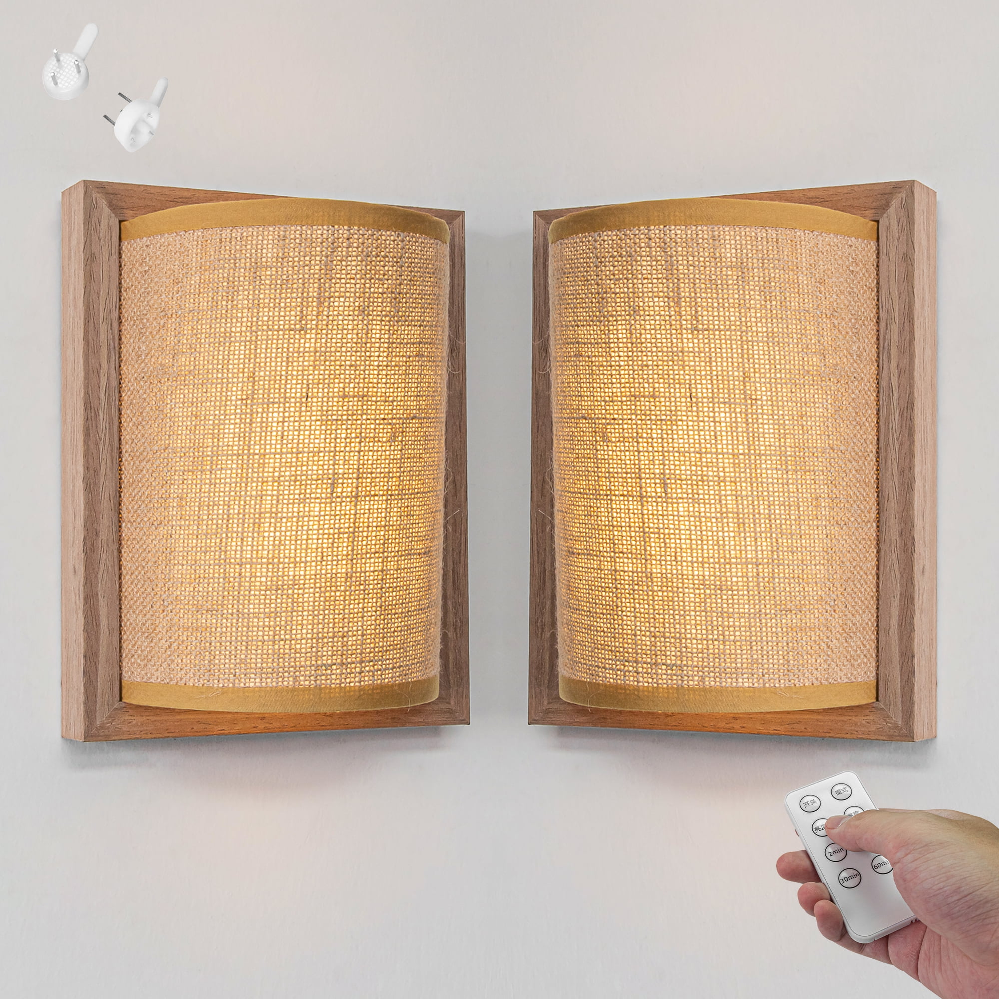 Kiven Battery Operated Wall Sconces with Remote Control,3 Colors Changing,Rechargeable Wall ...