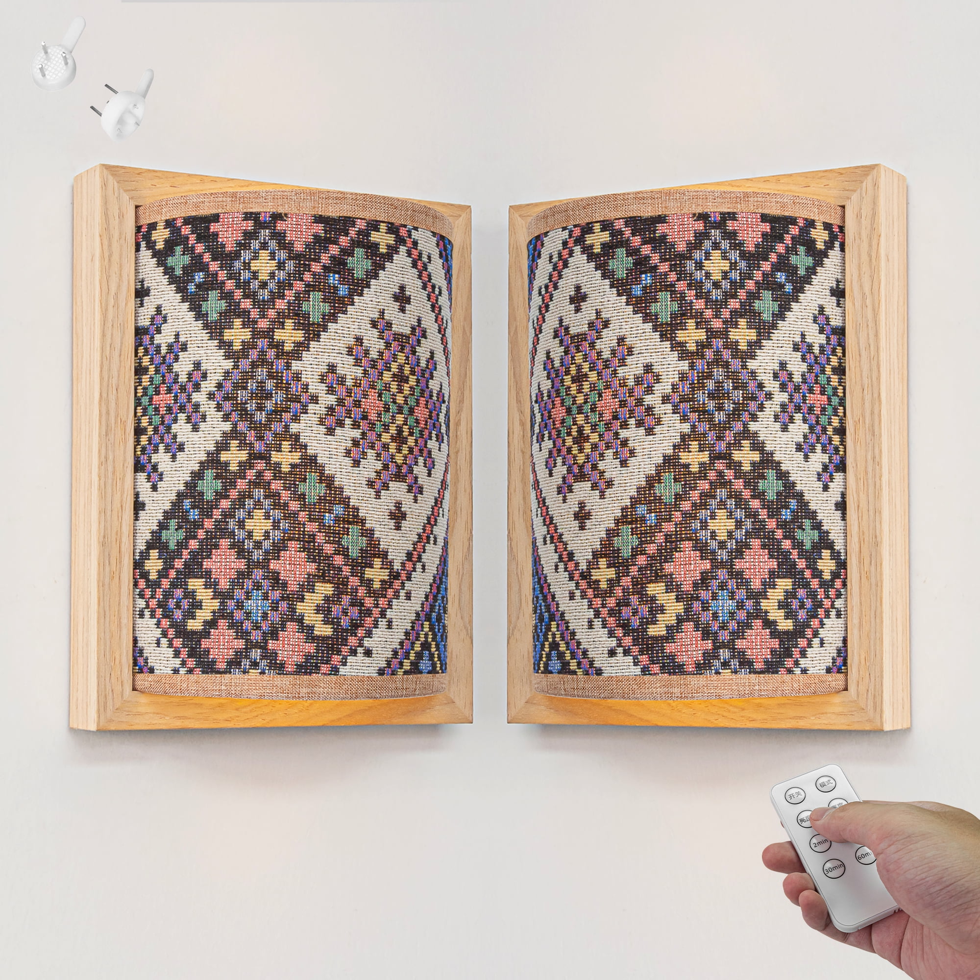 Kiven Battery Operated Wall Sconces with Remote Control,3 Colors Changing,Rechargeable Wall ...