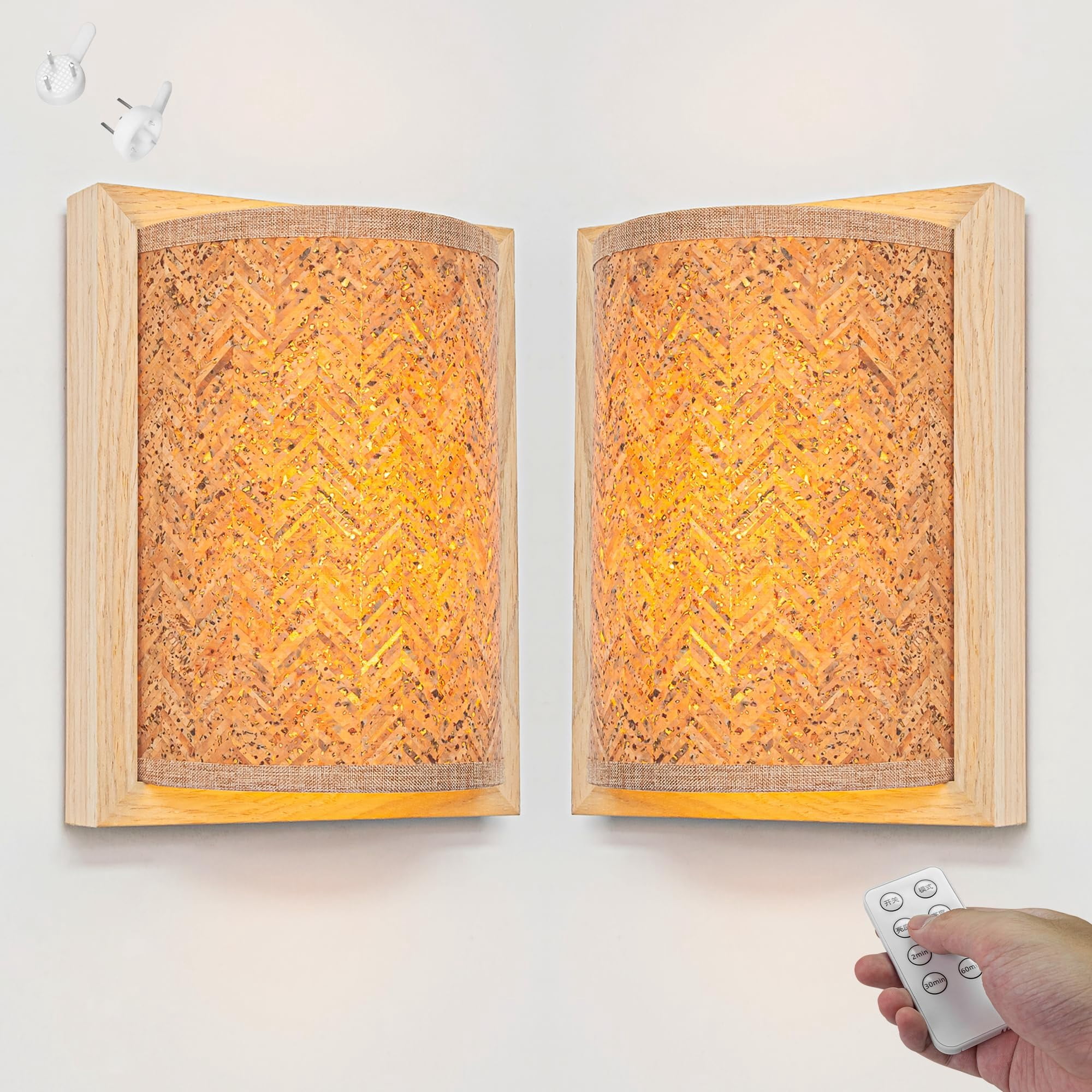 Kiven Battery Operated Wall Sconces with Remote Control,Rechargeable ...